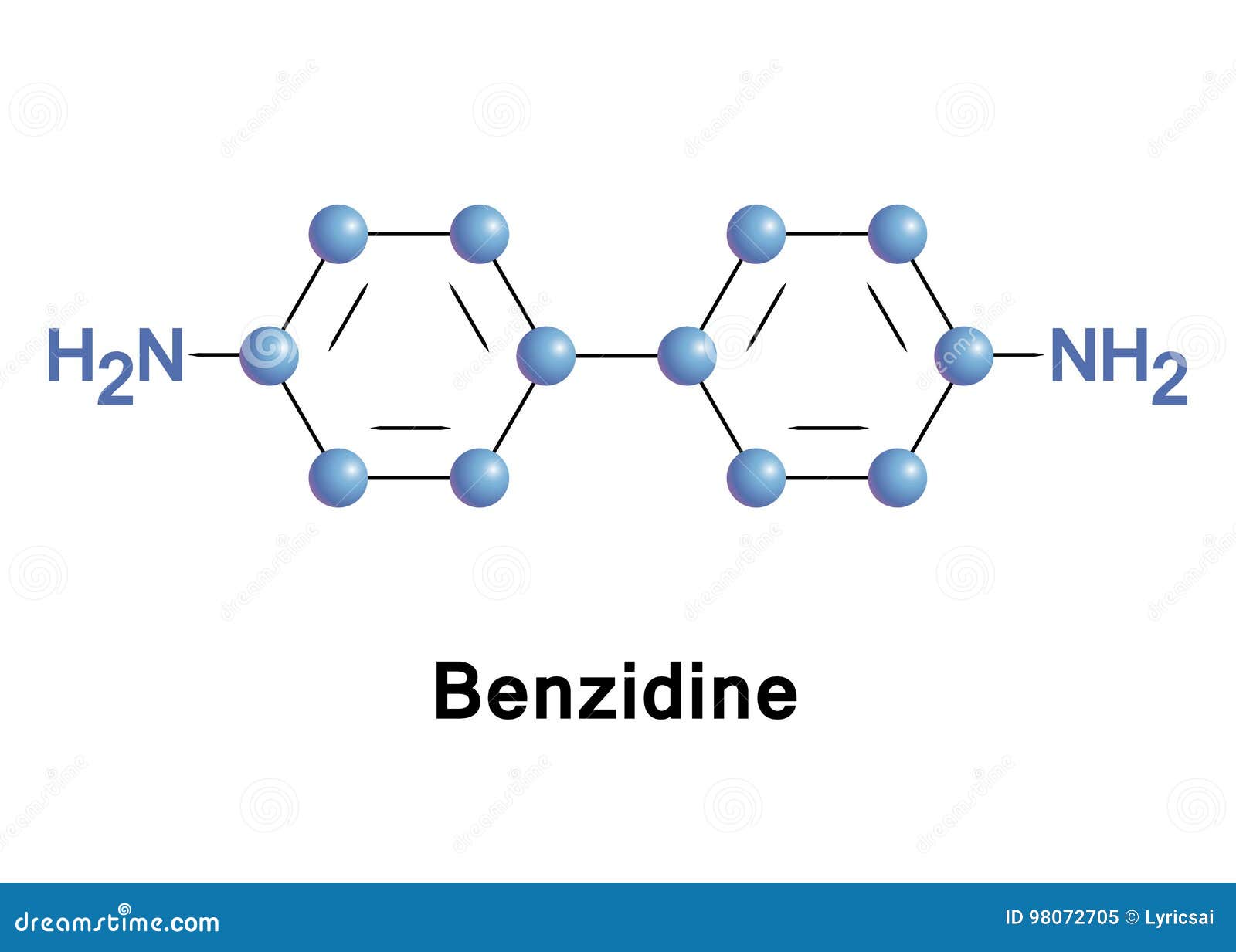 Benzidine or Biphenyl Diamine Stock Vector - Illustration of ...