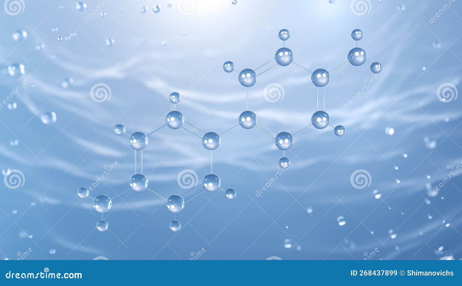 Benzidine Molecular Structure, 3d Model Molecule, Aromatic Amine ...