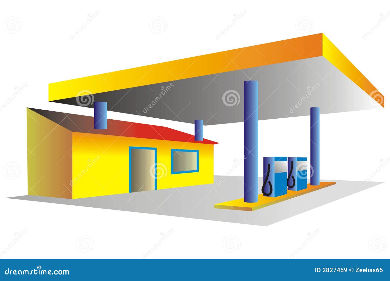 Benzinestation stock illustratie. Illustration of brandstof - 2827459