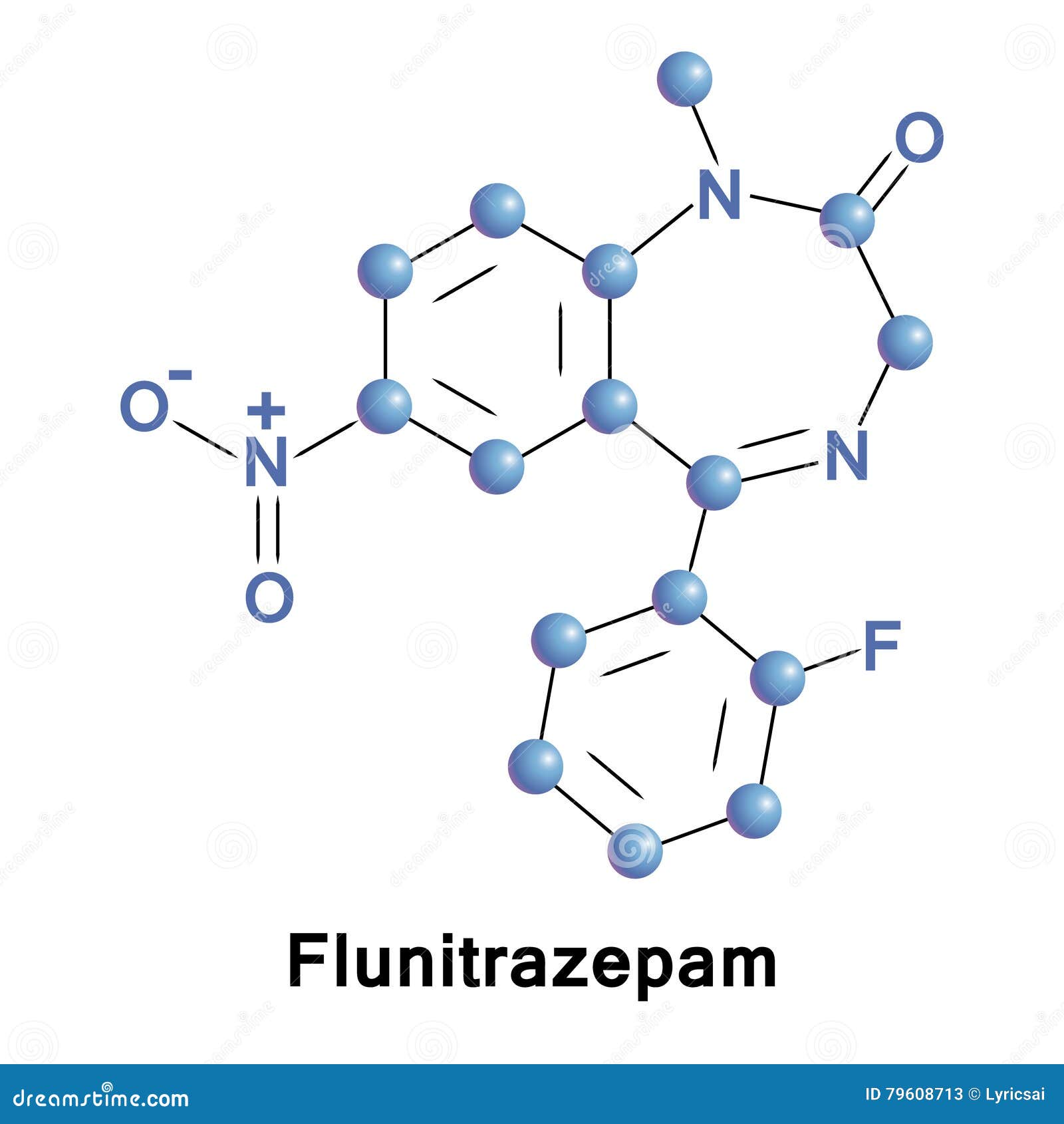 Benzodiazepina Del Mediatore Di Flunitrazepam Illustrazione Vettoriale ...