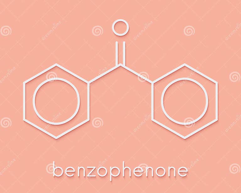 Benzophenone Molecule. Skeletal Formula. Stock Illustration ...