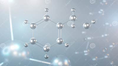 Benzyl Alcohol Molecular Structure, 3d Model Molecule, Aromatic Alcohol ...