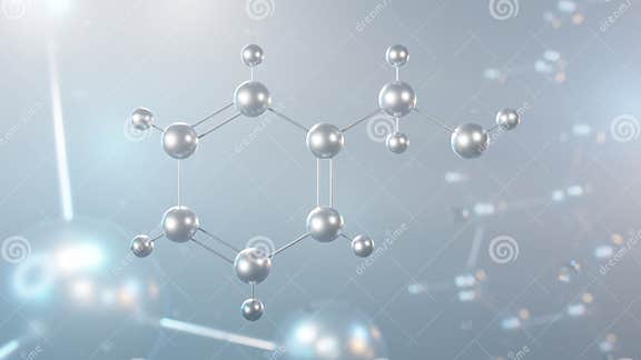 Benzyl Alcohol Molecular Structure, 3d Model Molecule, Aromatic Alcohol ...