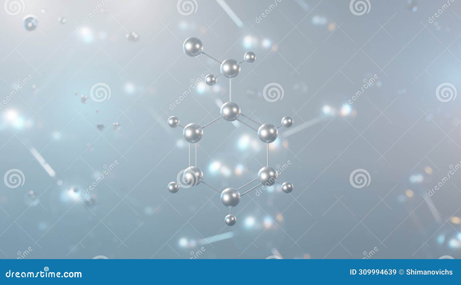 Benzyl Chloride Molecule 3d, Molecular Structure, Ball And Stick Model ...