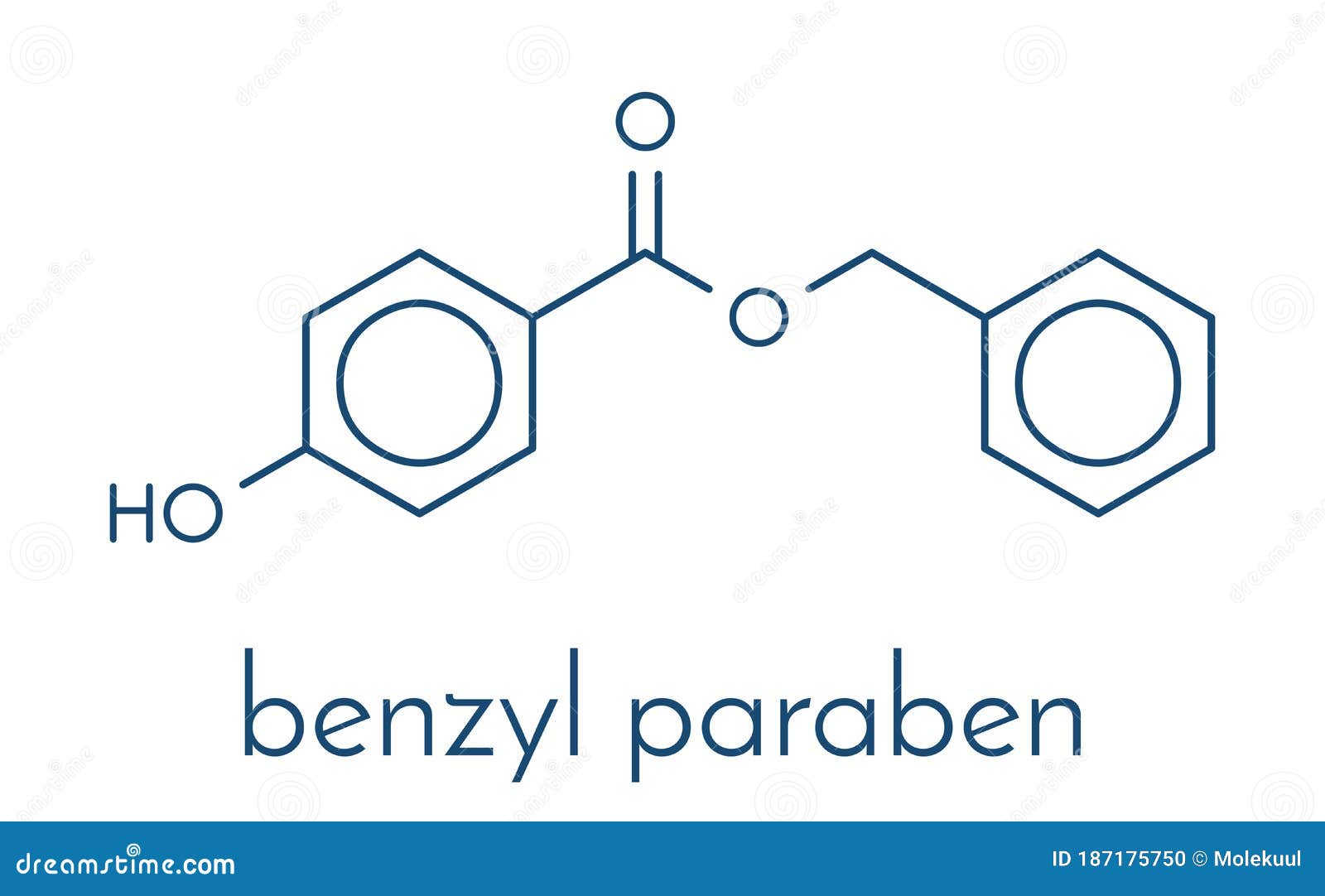 Benzyl Paraben Preservative Molecule Vector Illustration ...