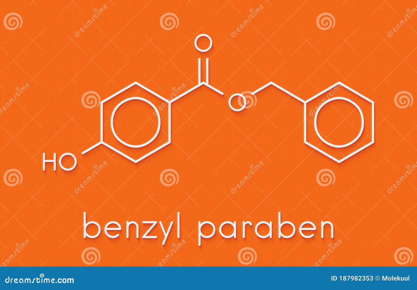 Benzyl Paraben Preservative Molecule. Skeletal Formula. Stock ...