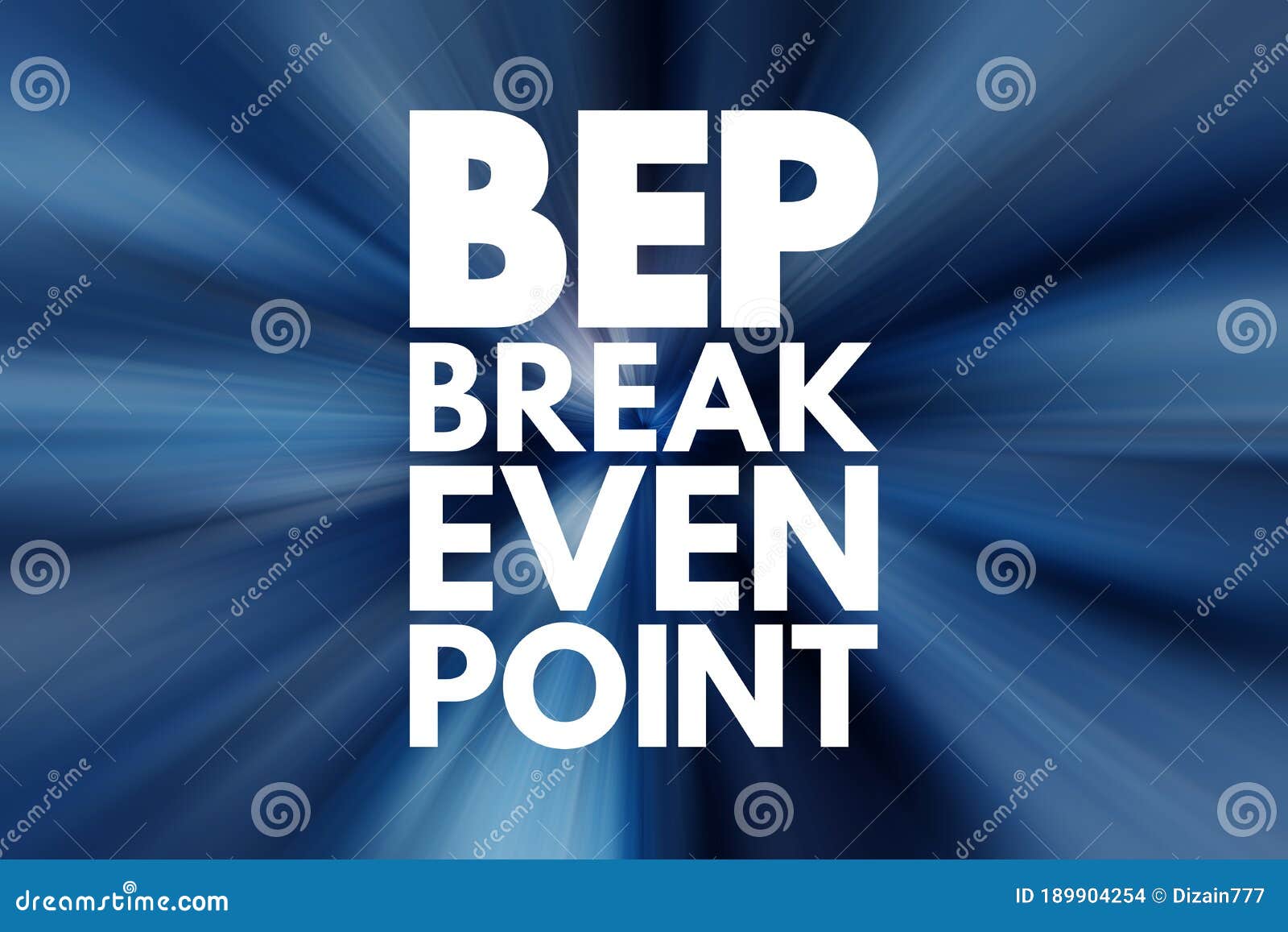 BEP - Break Even Point Acronym, Business Concept Background Stock ...