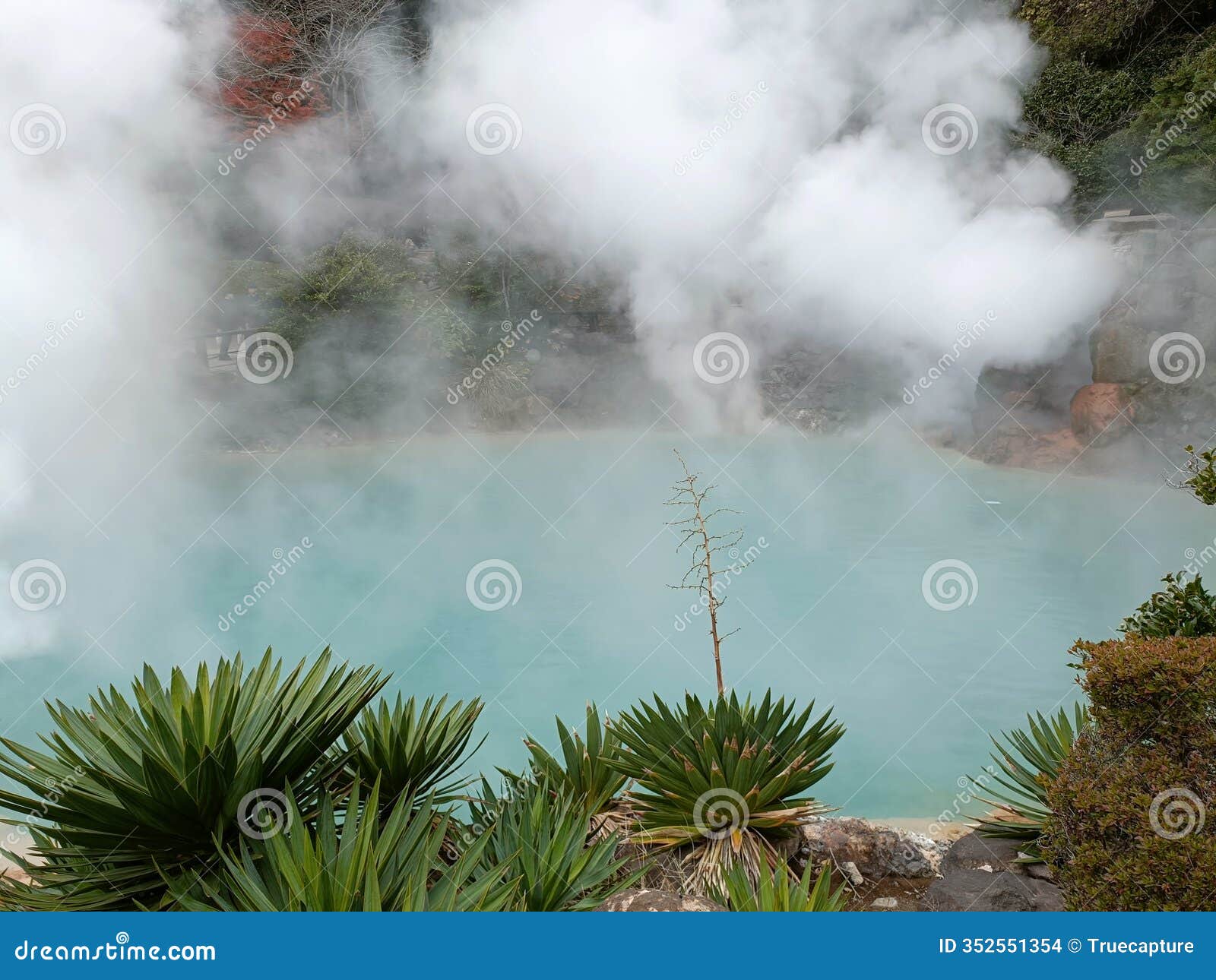 Beppu Hot Spring Onsen Area Stock Photo - Image of nature, stream ...