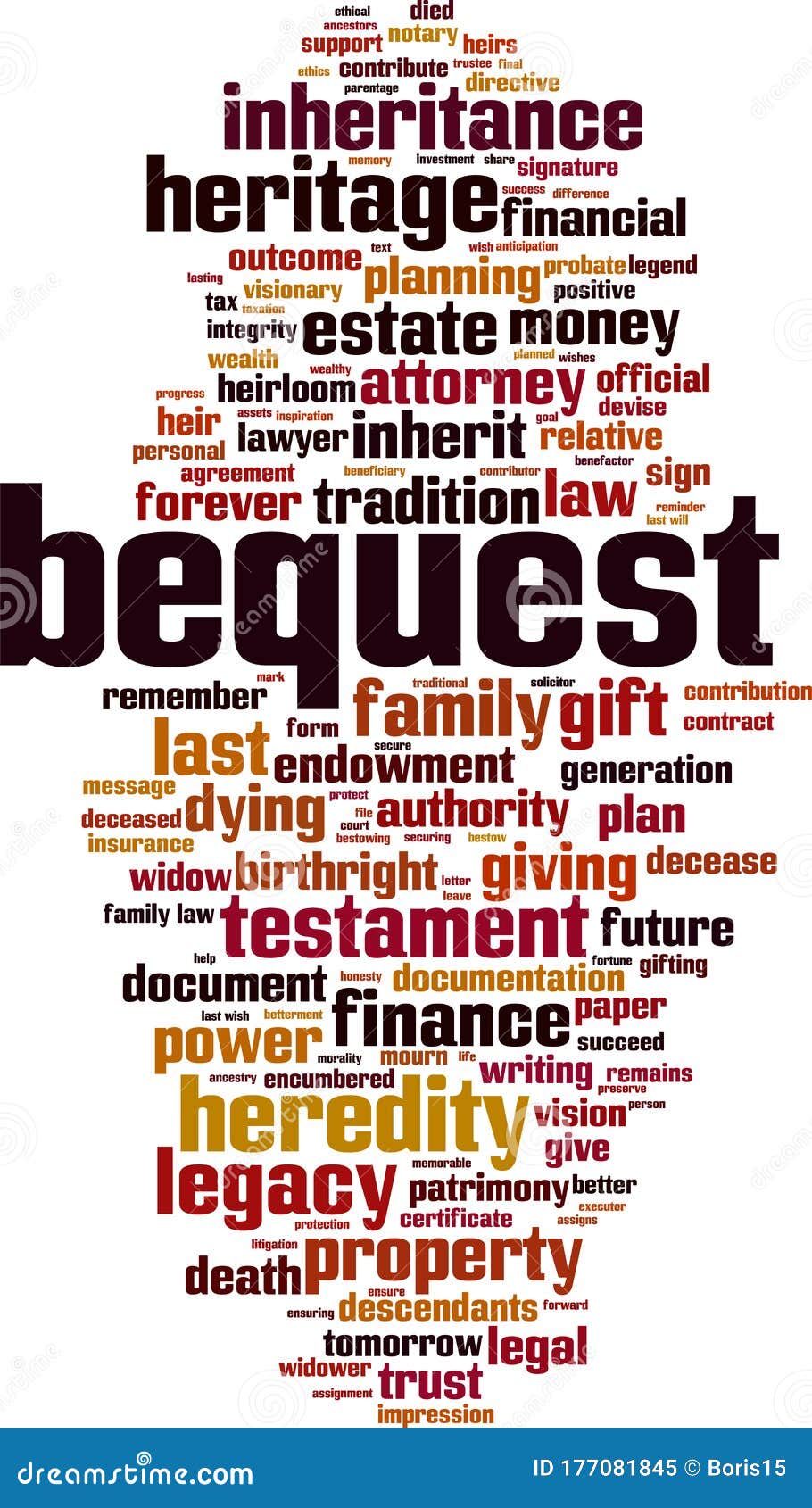 Bequest word cloud stock vector. Illustration of birthright - 177081845