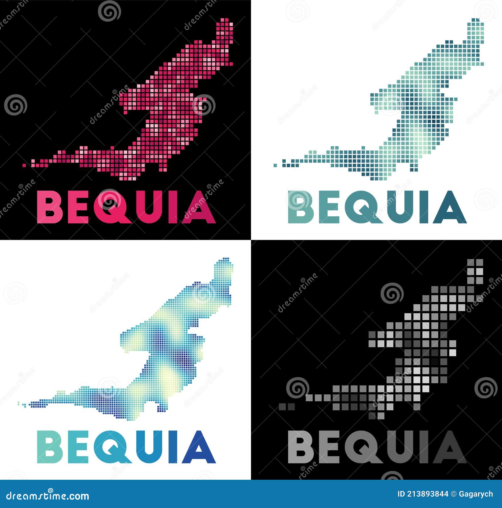 Bequia Map. Vector Illustration | CartoonDealer.com #213893844