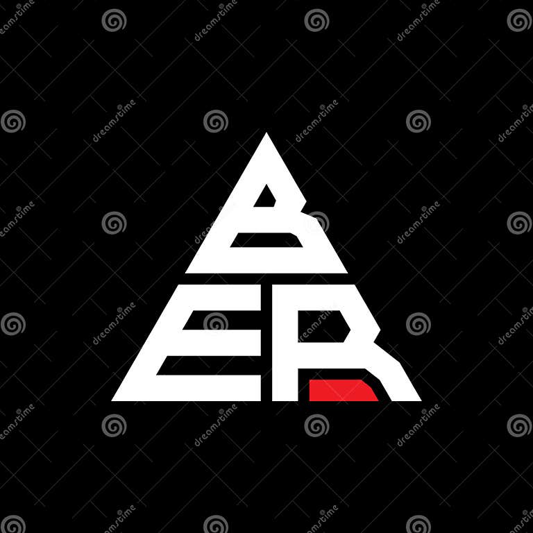 BER Triangle Letter Logo Design with Triangle Shape. BER Triangle Logo ...