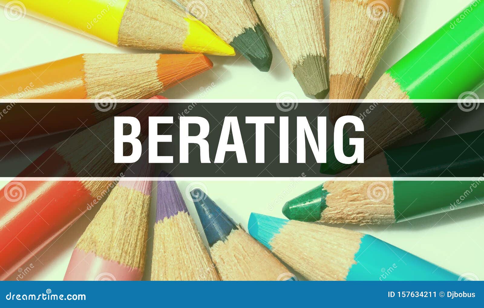 Berating Concept Banner with Texture from Colorful Items of Education ...