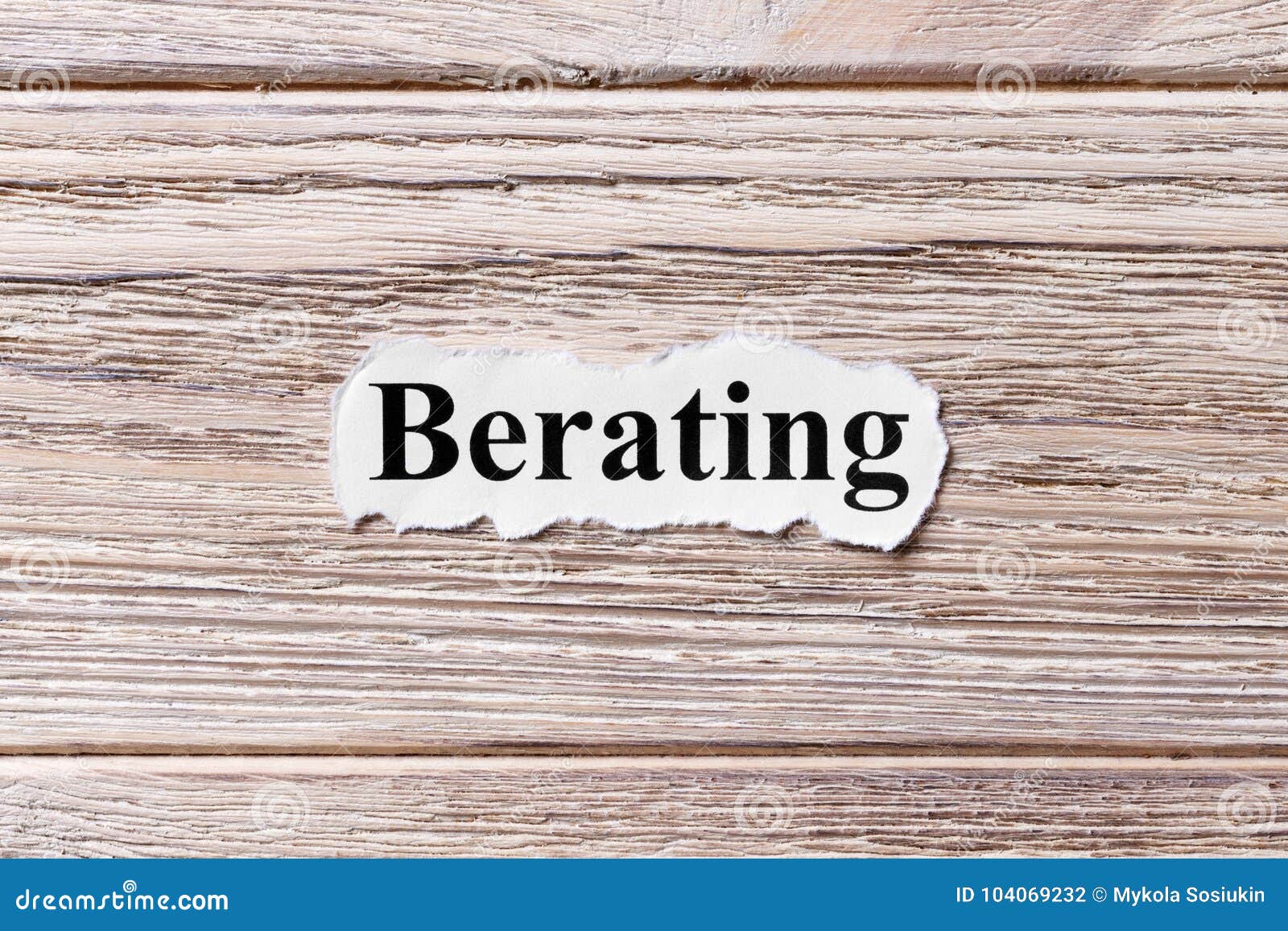 Berating of the Word on Paper. Concept Stock Photo - Image of furniture ...