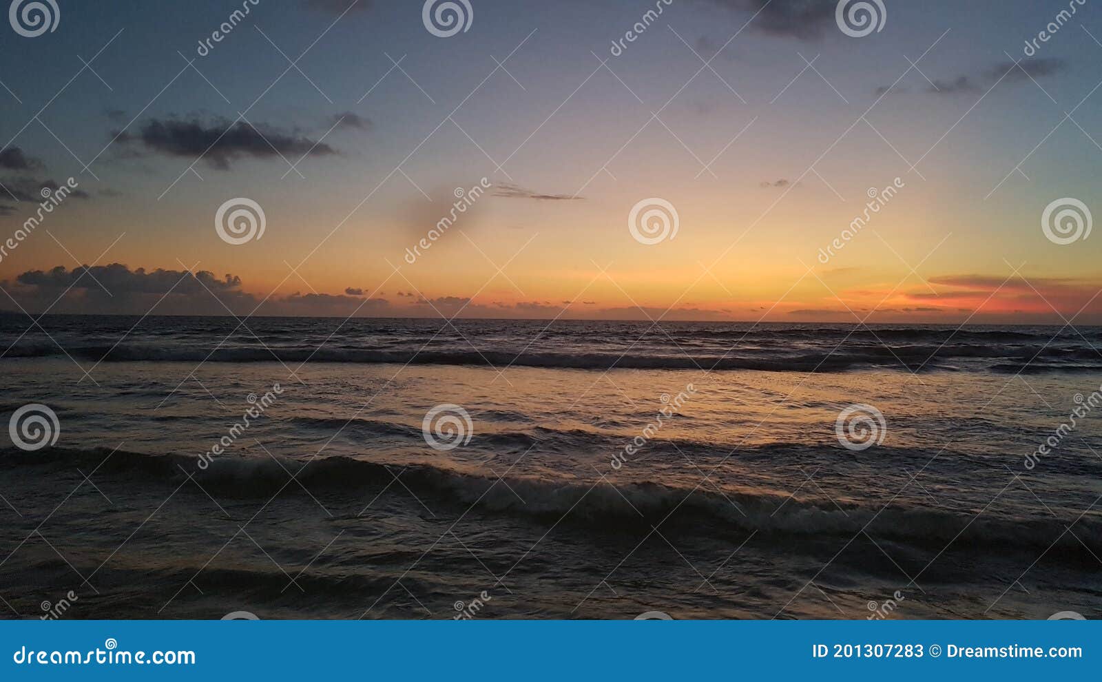 Berawa Beach with Sunset Background Stock Image - Image of cloud ...