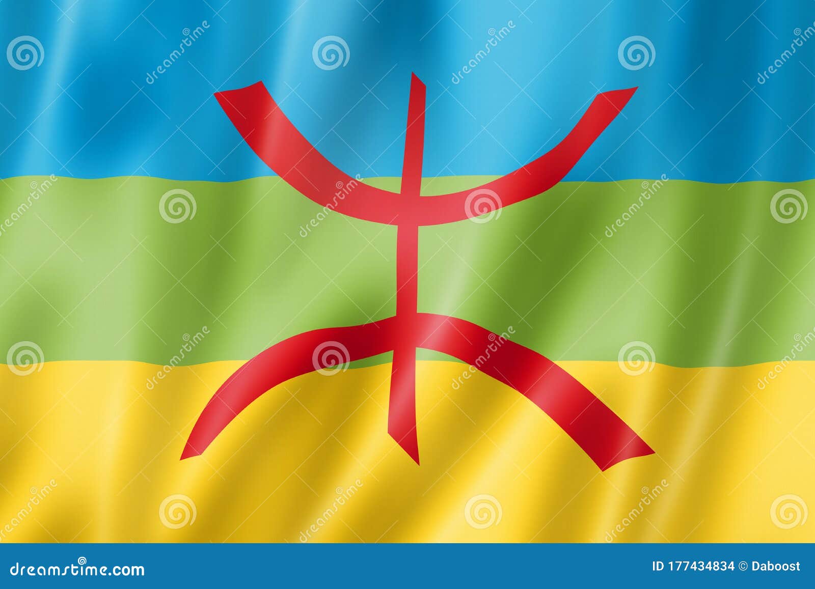 Berber ethnic flag, Africa stock illustration. Illustration of group ...