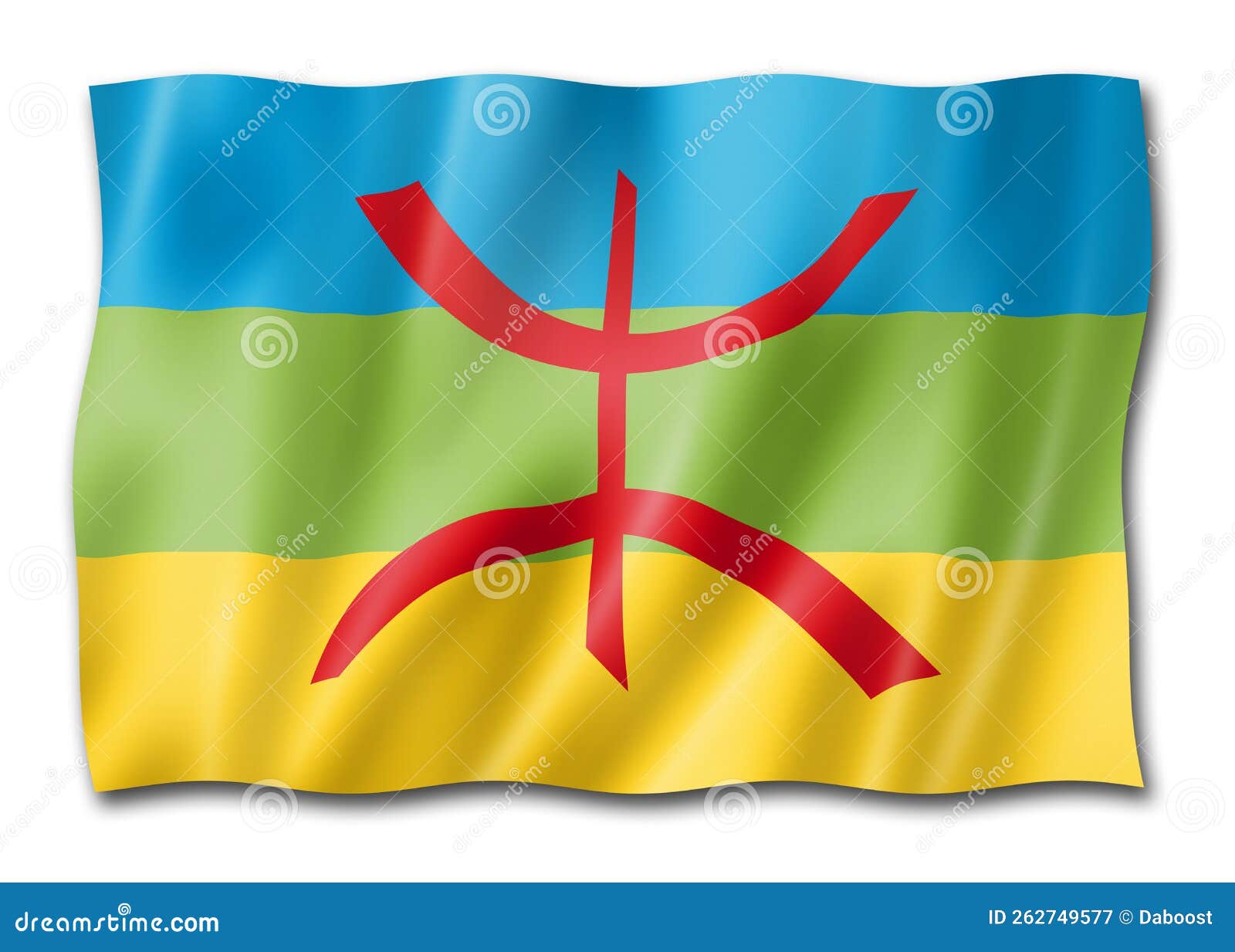 Berber ethnic flag, Africa stock illustration. Illustration of insignia ...