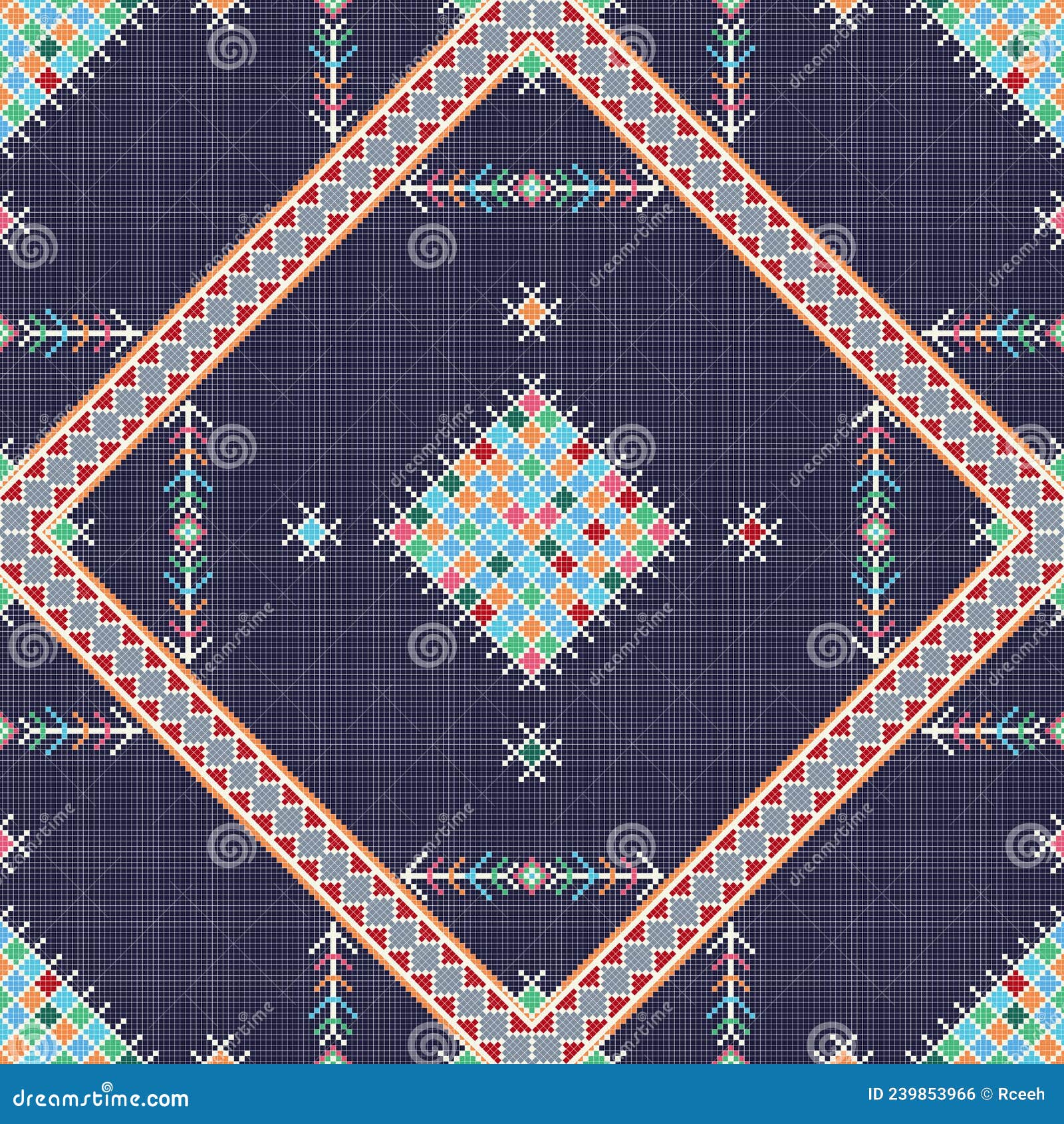 Berber pattern 3 stock vector. Illustration of creative - 239853966