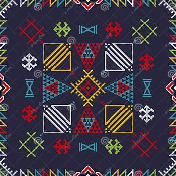 Berber pattern 8 stock vector. Illustration of fabric - 253312858