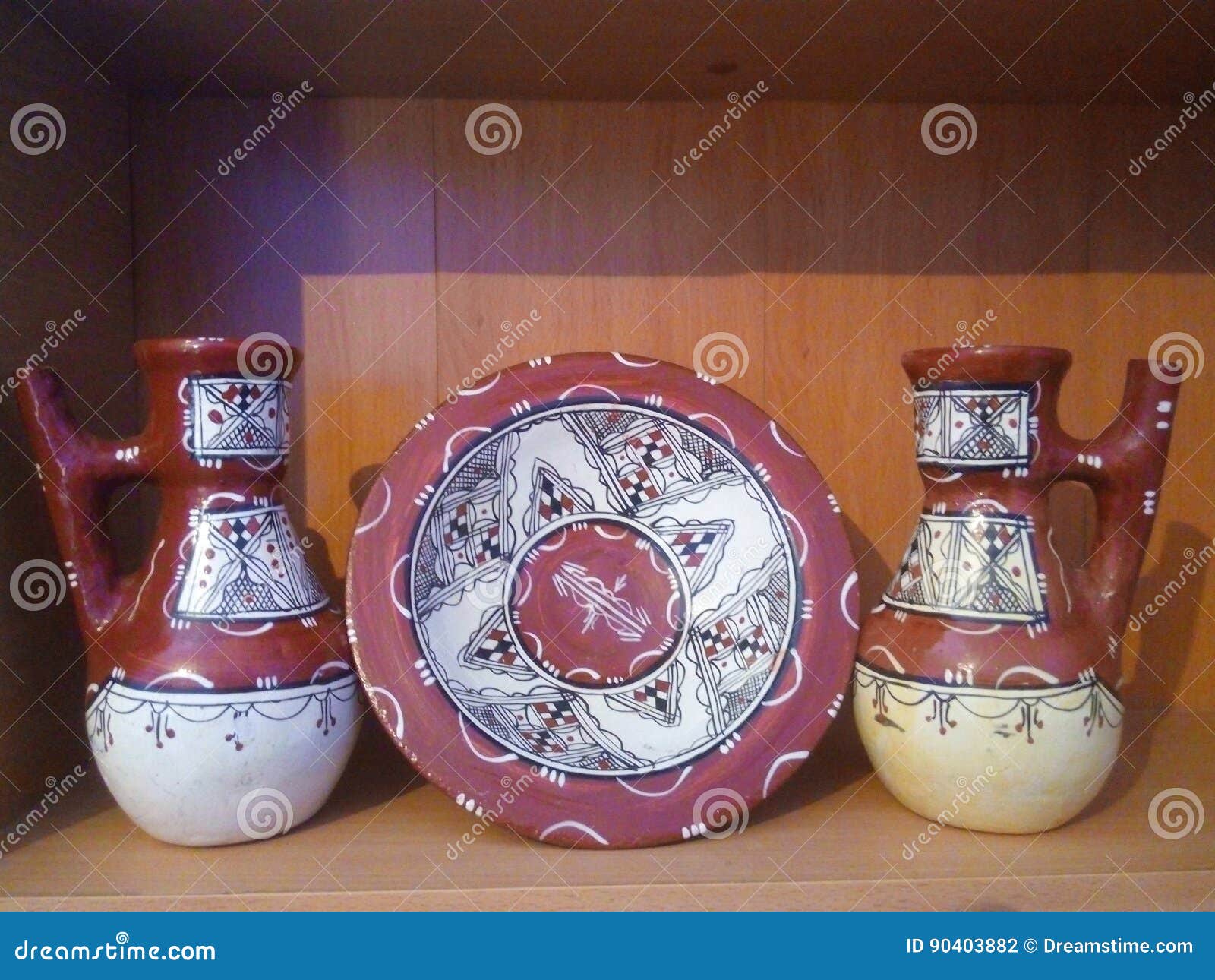 Berber pottery stock photo. Image of potterynfor, decorated - 90403882