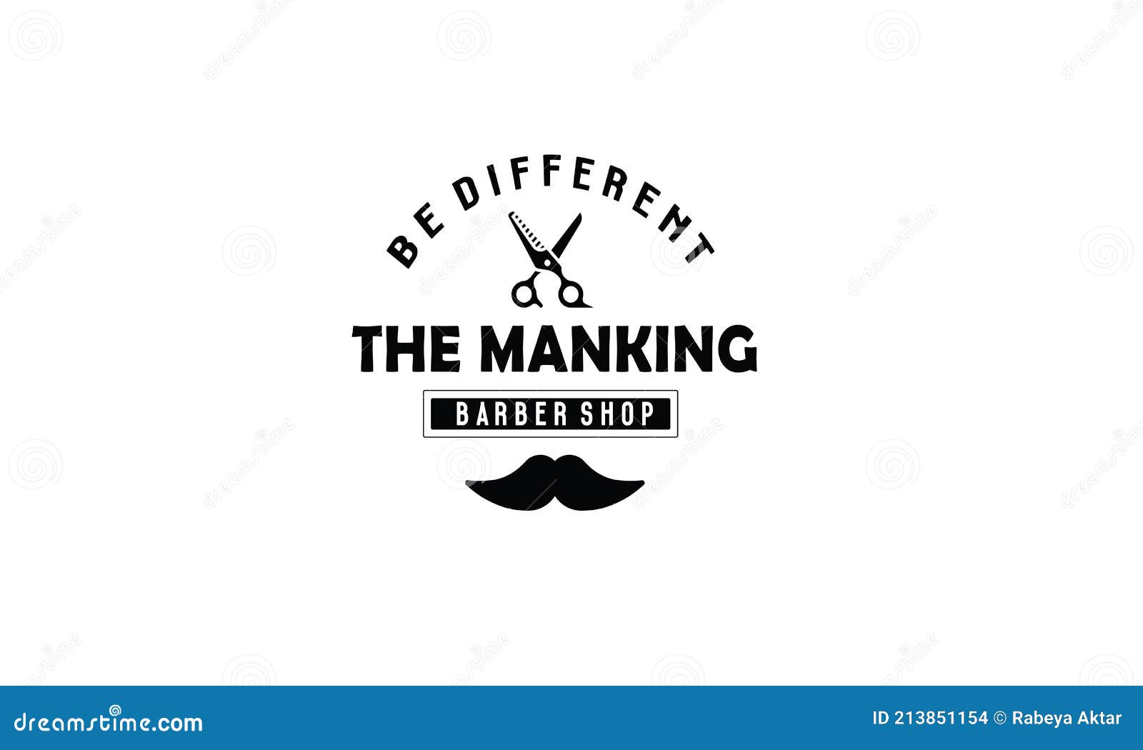 Berber Shop Logo Design Template Stock Vector - Illustration of shop ...