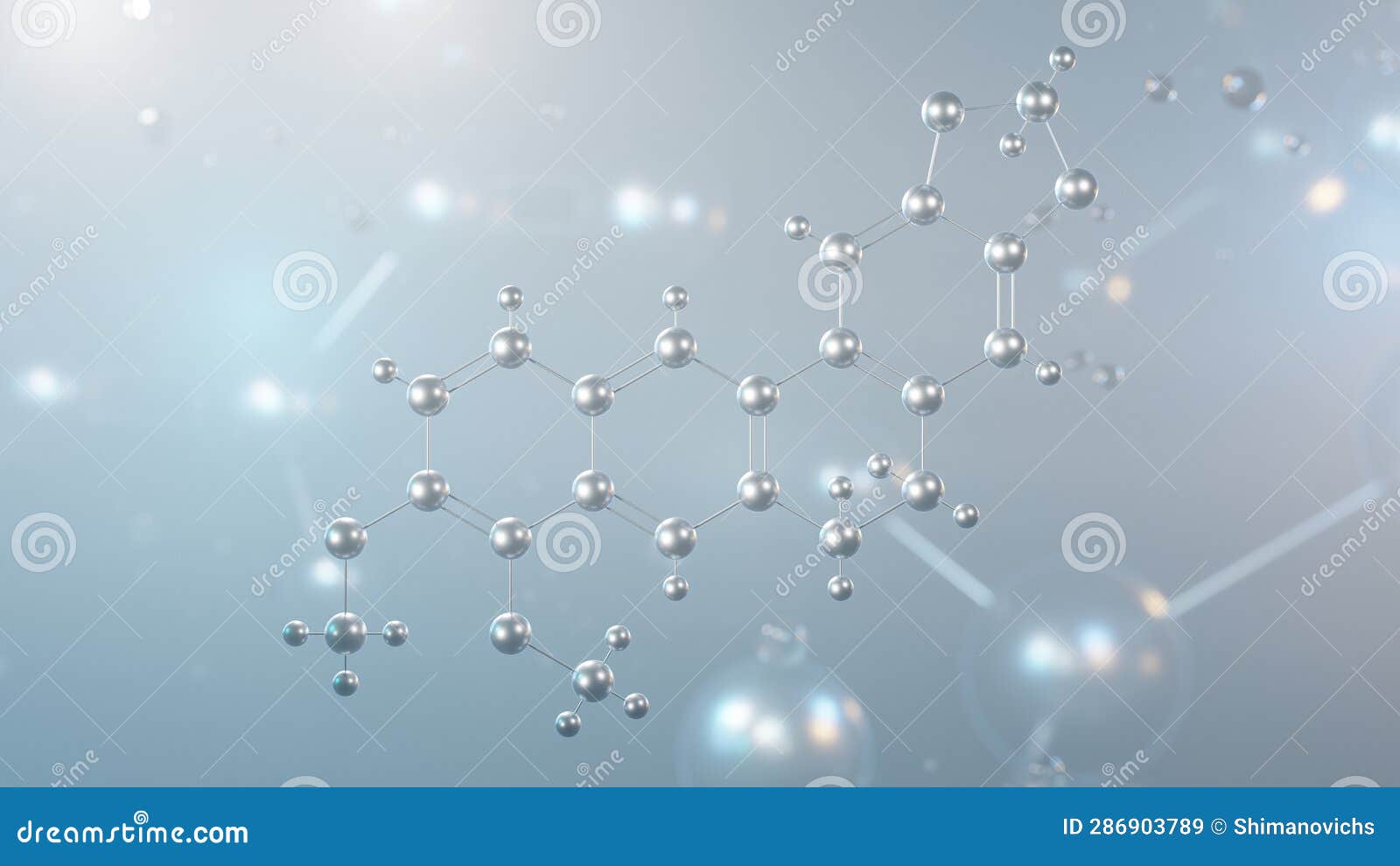 Berberine Molecular Structure, 3d Model Molecule, Quaternary Ammonium ...