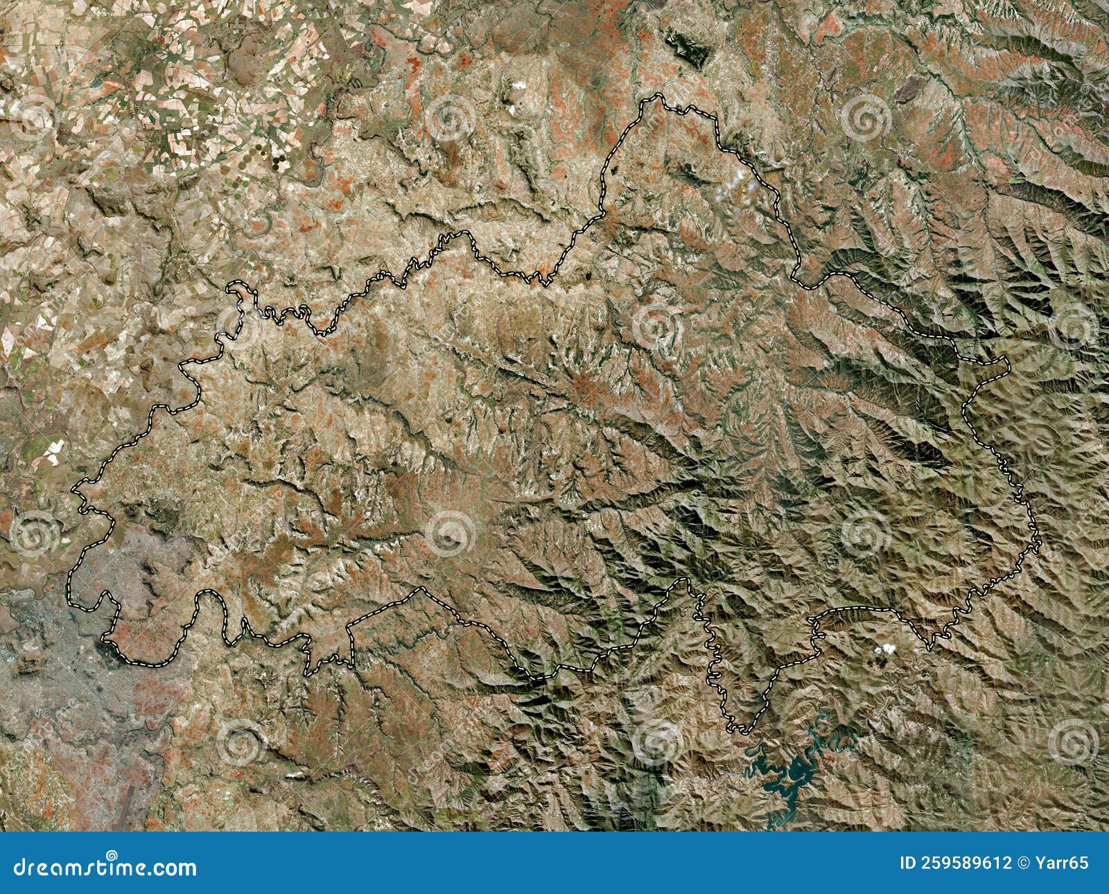 Berea, Lesotho. High-res Satellite. No Legend Stock Illustration ...