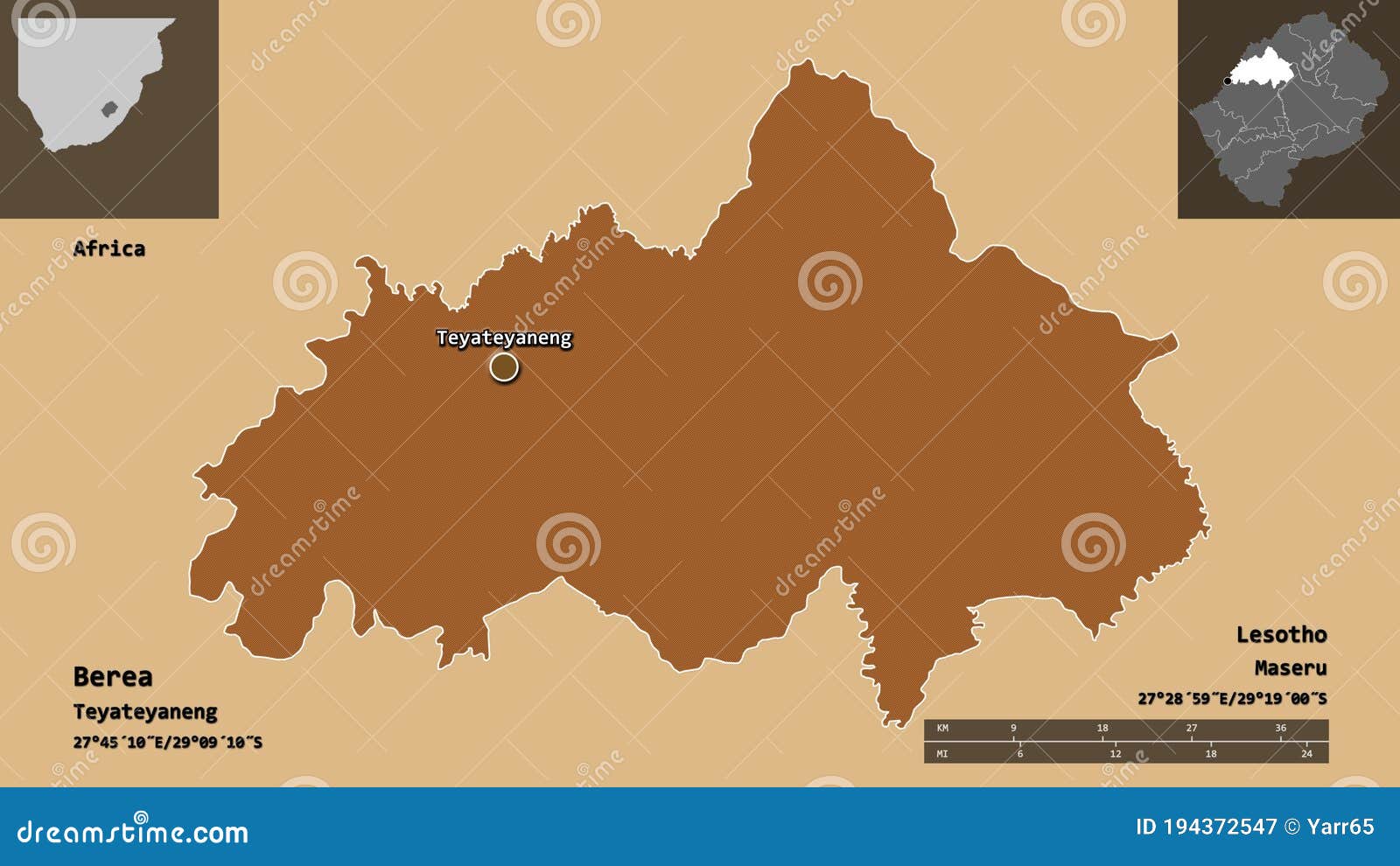 Berea, District of Lesotho,. Previews. Pattern Stock Illustration ...