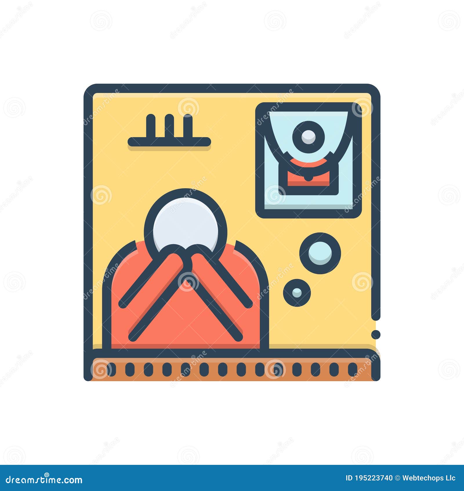 Color Illustration Icon for Bereaved, Funeral and Exequies Stock ...