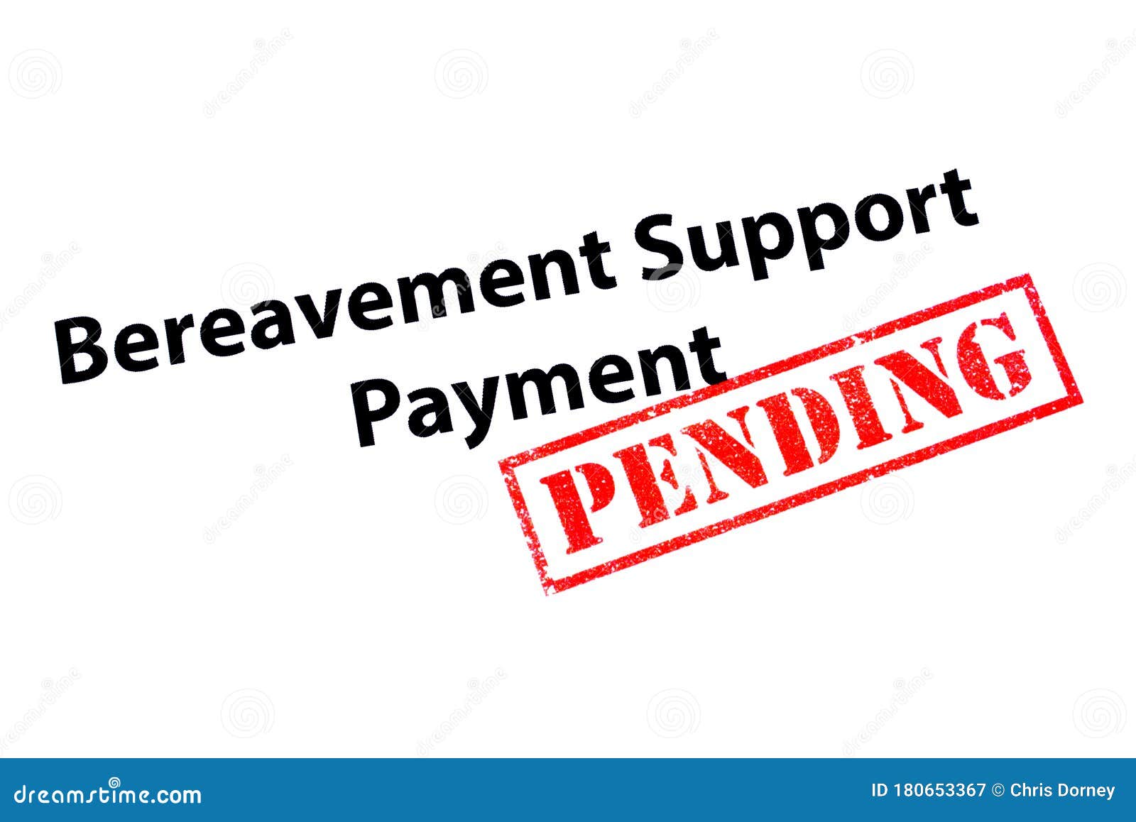 Bereavement Support Payment PENDING Stock Illustration - Illustration ...