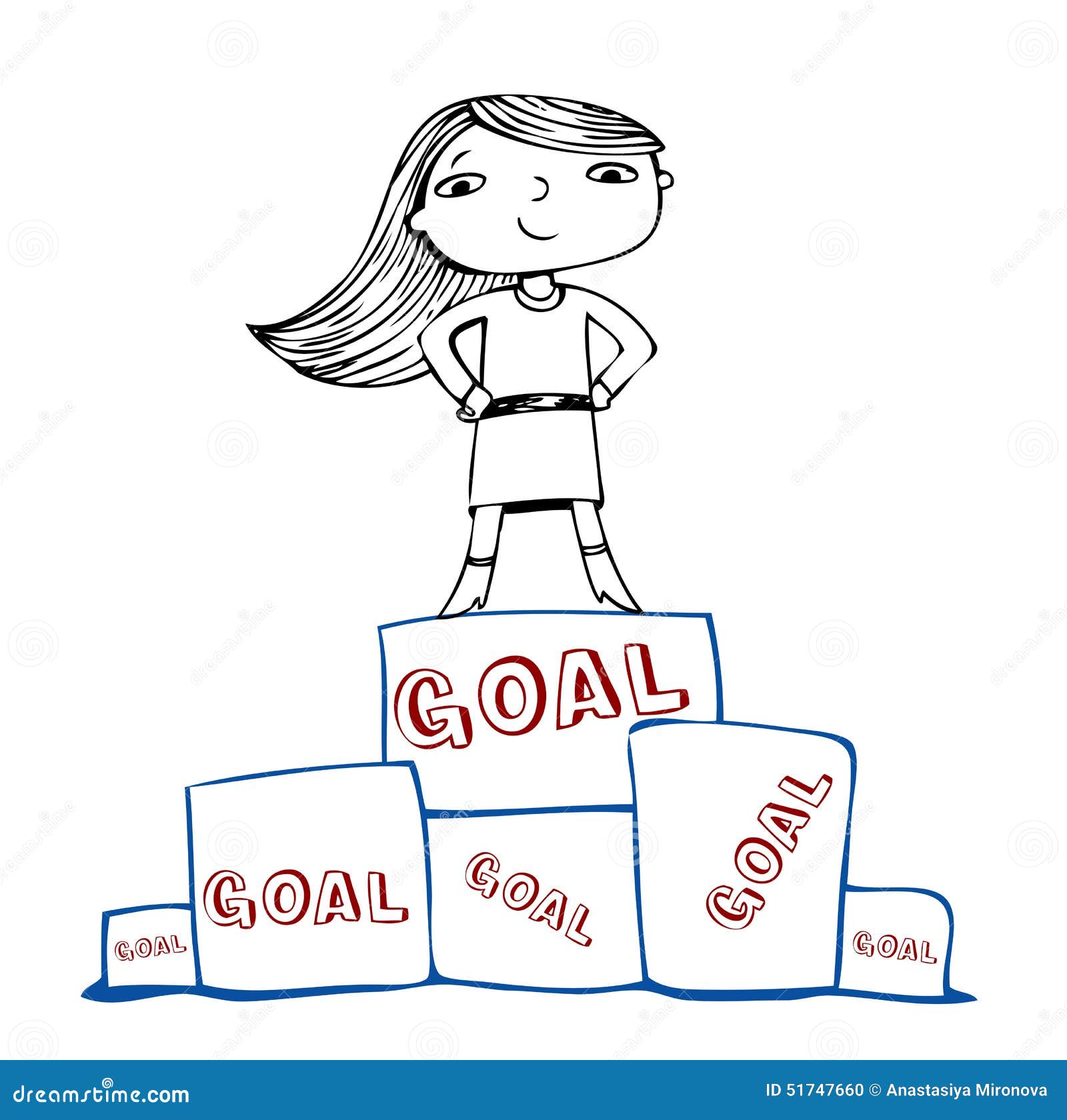 Bereik Het Doel, Vectorillustratie Vector Illustratie - Illustration of ...