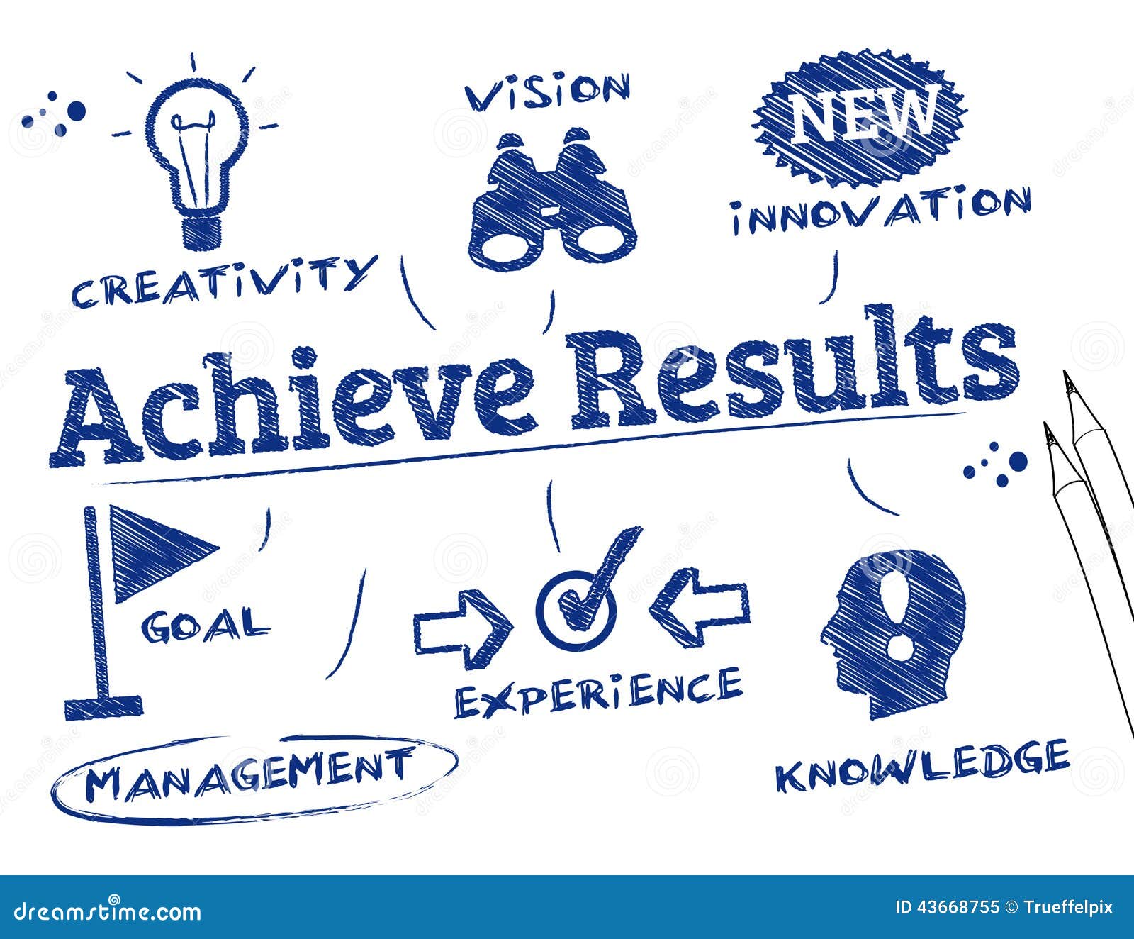 Bereik Resultaten stock illustratie. Illustration of begrip - 43668755