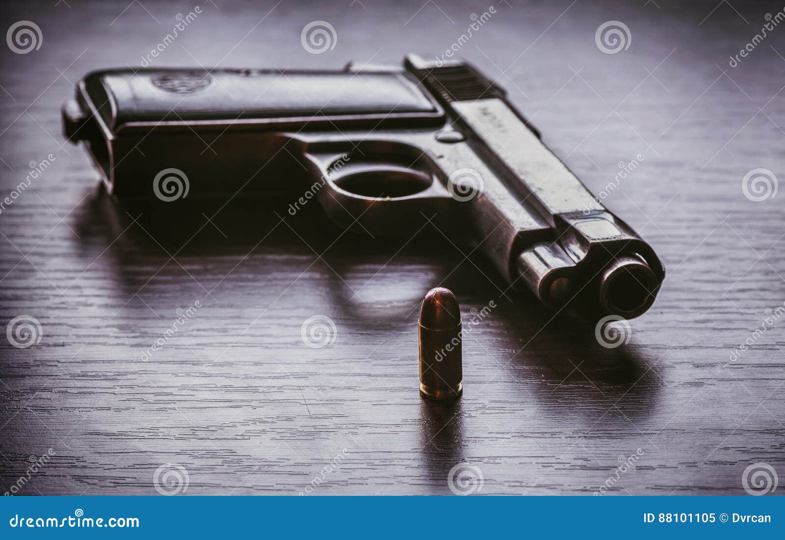 Beretta Pistol with 9mm Caliber Bullet Stock Image - Image of ...