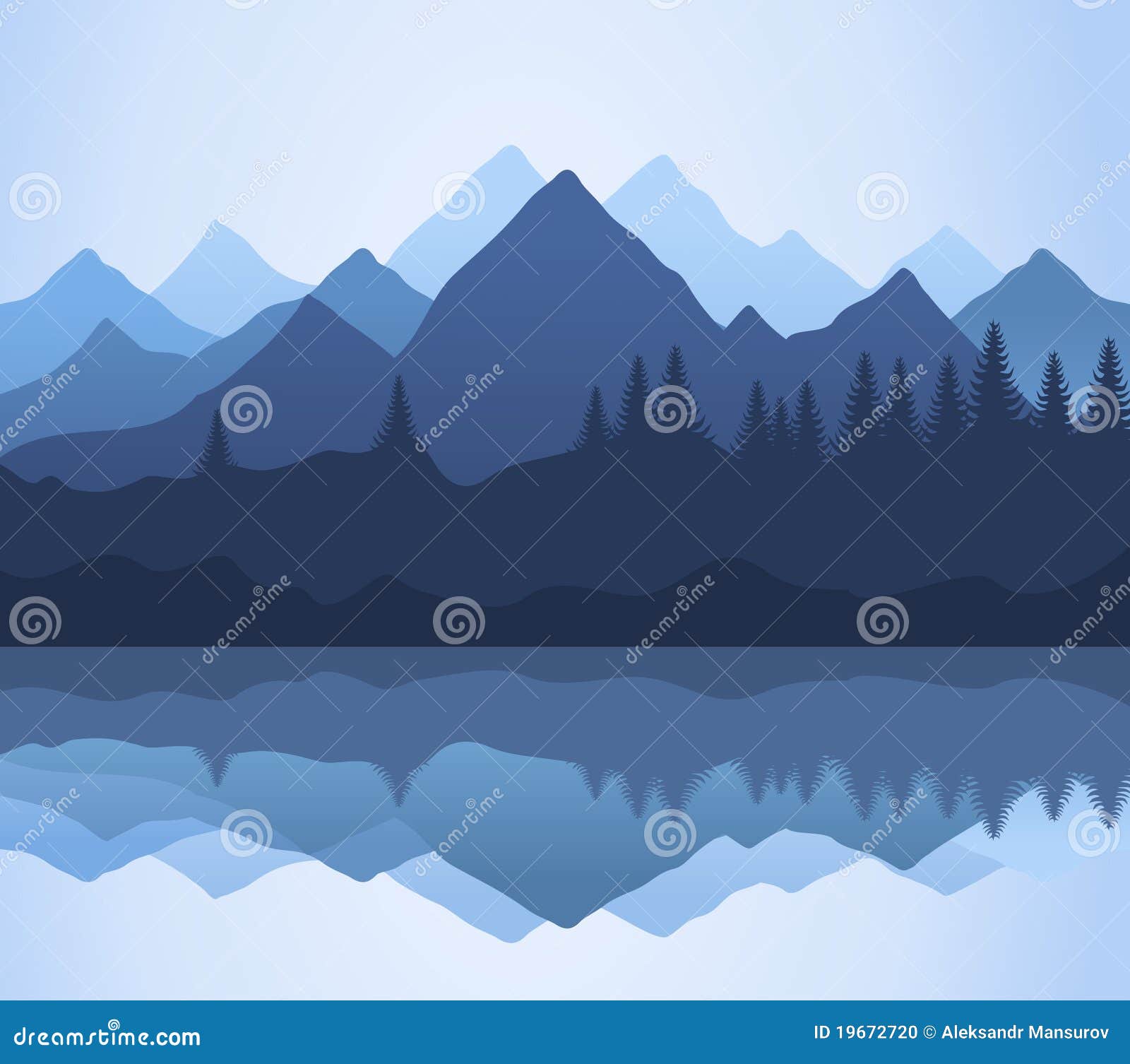 Berg vector illustratie. Illustration of heuvel, flora - 19672720