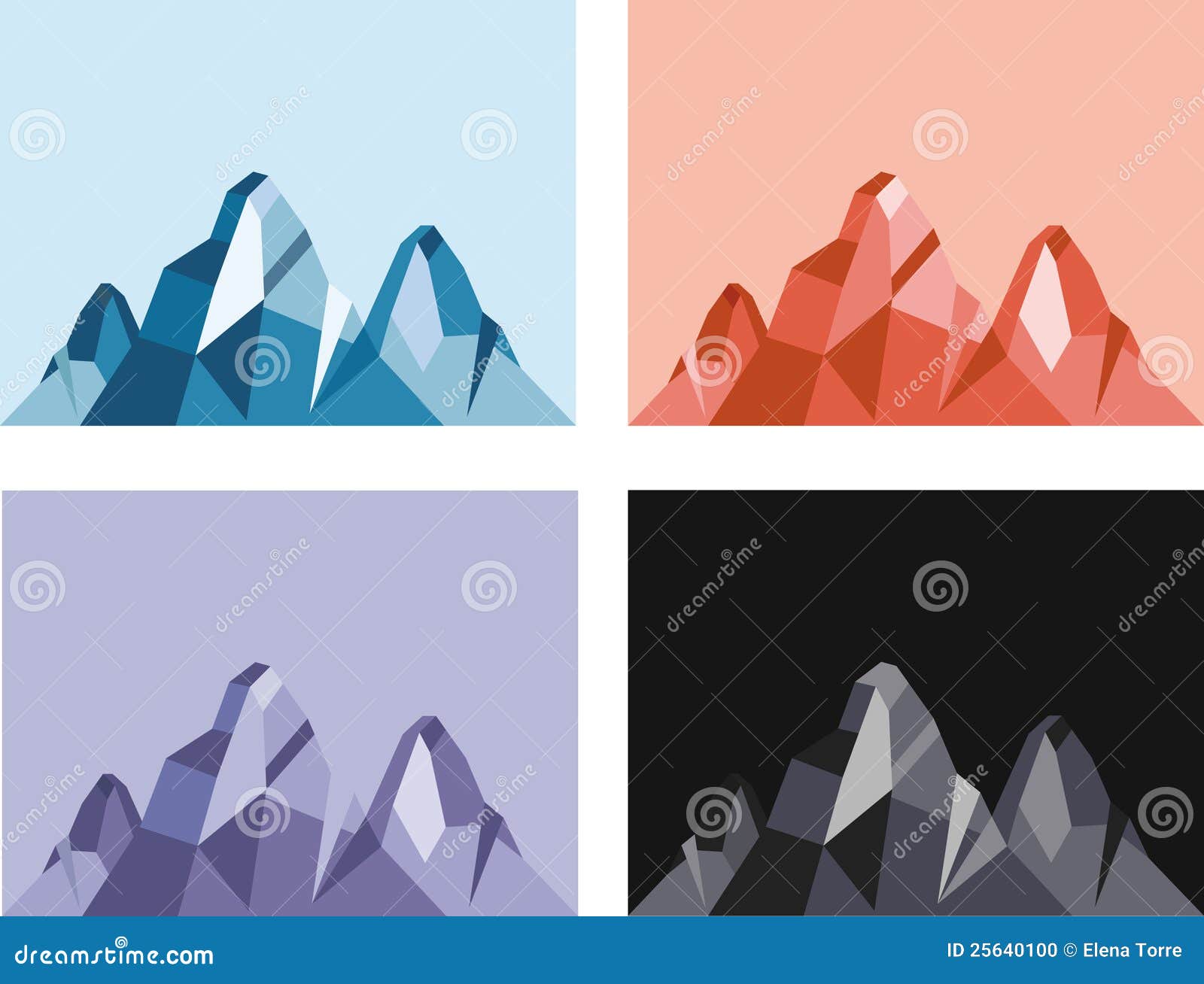 Berg vector illustratie. Illustration of blauw, heuvel - 25640100