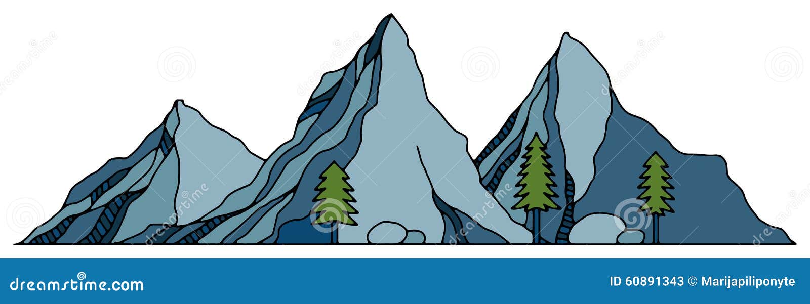 Berg vektor illustrationer. Illustration av berg, svart - 60891343