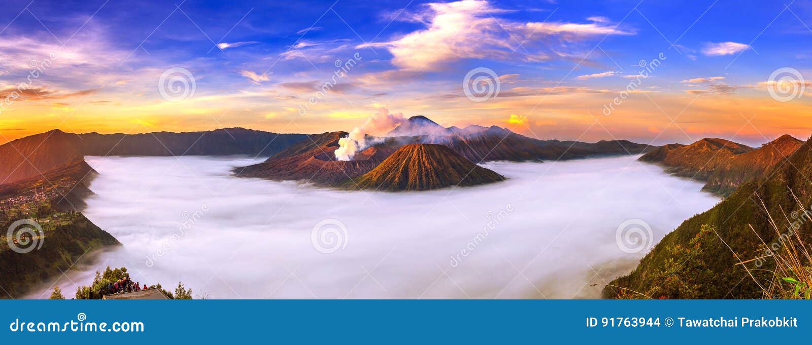 Berg Bromo-Vulkan Gunung Bromo Stockfoto - Bild von asien, aktiv: 91763944