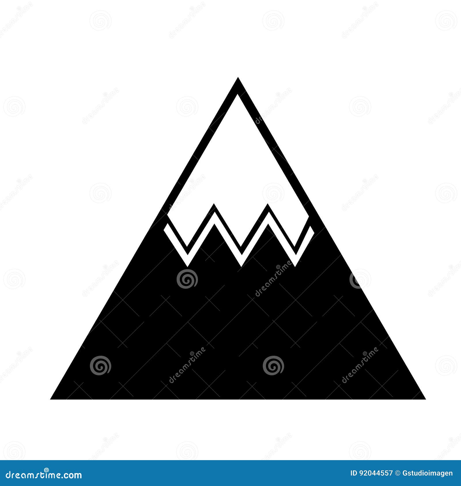 Berg Groot Geïsoleerd Pictogram Vector Illustratie - Illustration of ...