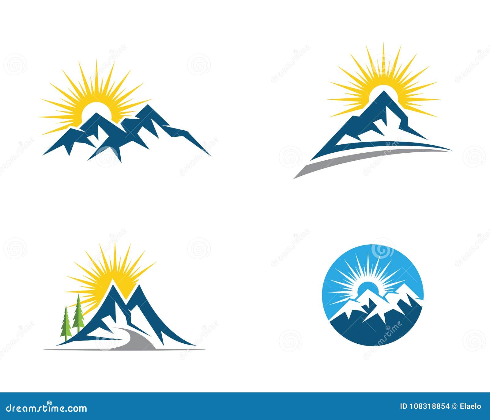 Berg Logo Business Template Vector Illustratie - Illustration of berg ...