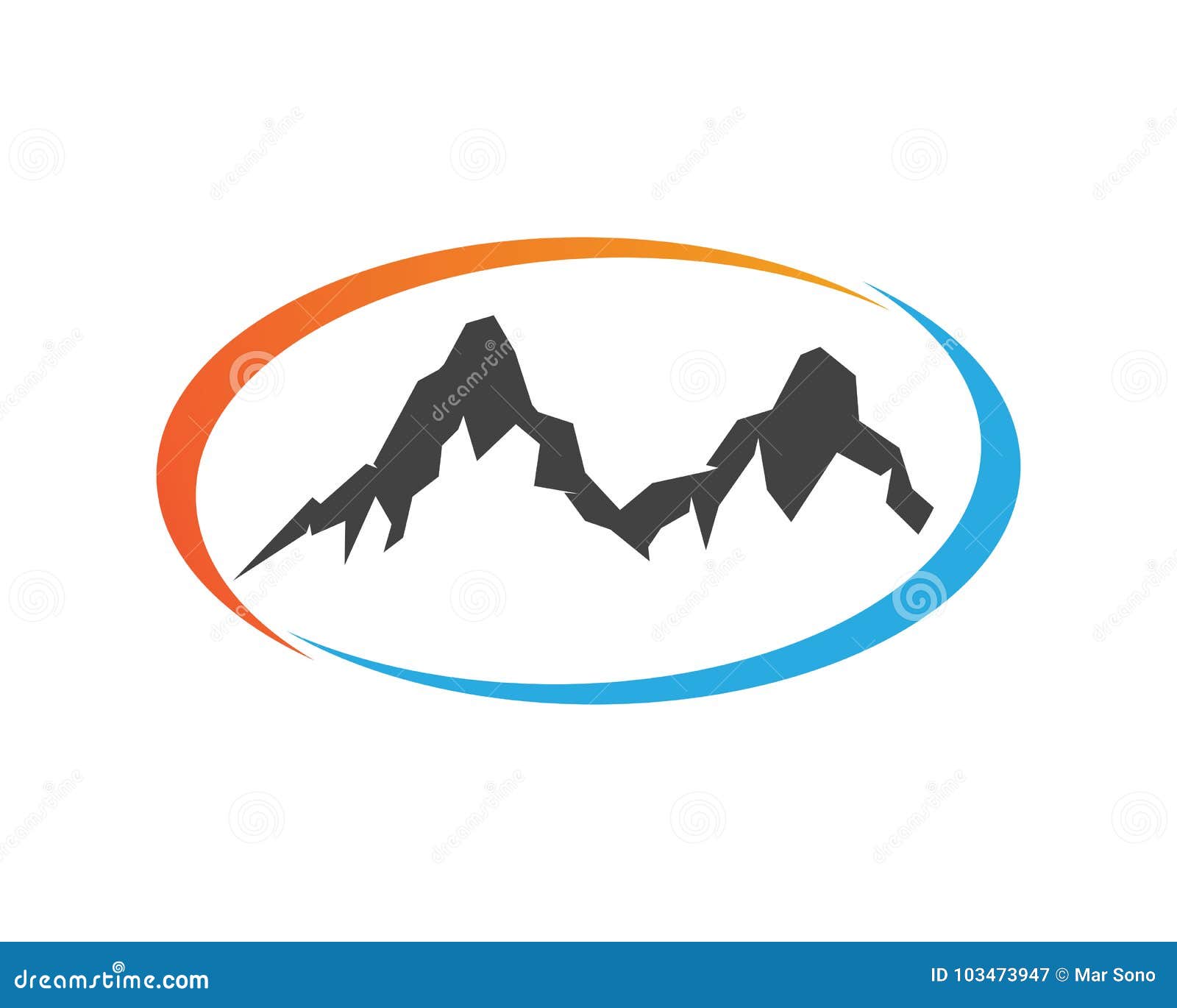 Berg Logo Business Template Vector Vektor Illustrationer - Illustration ...