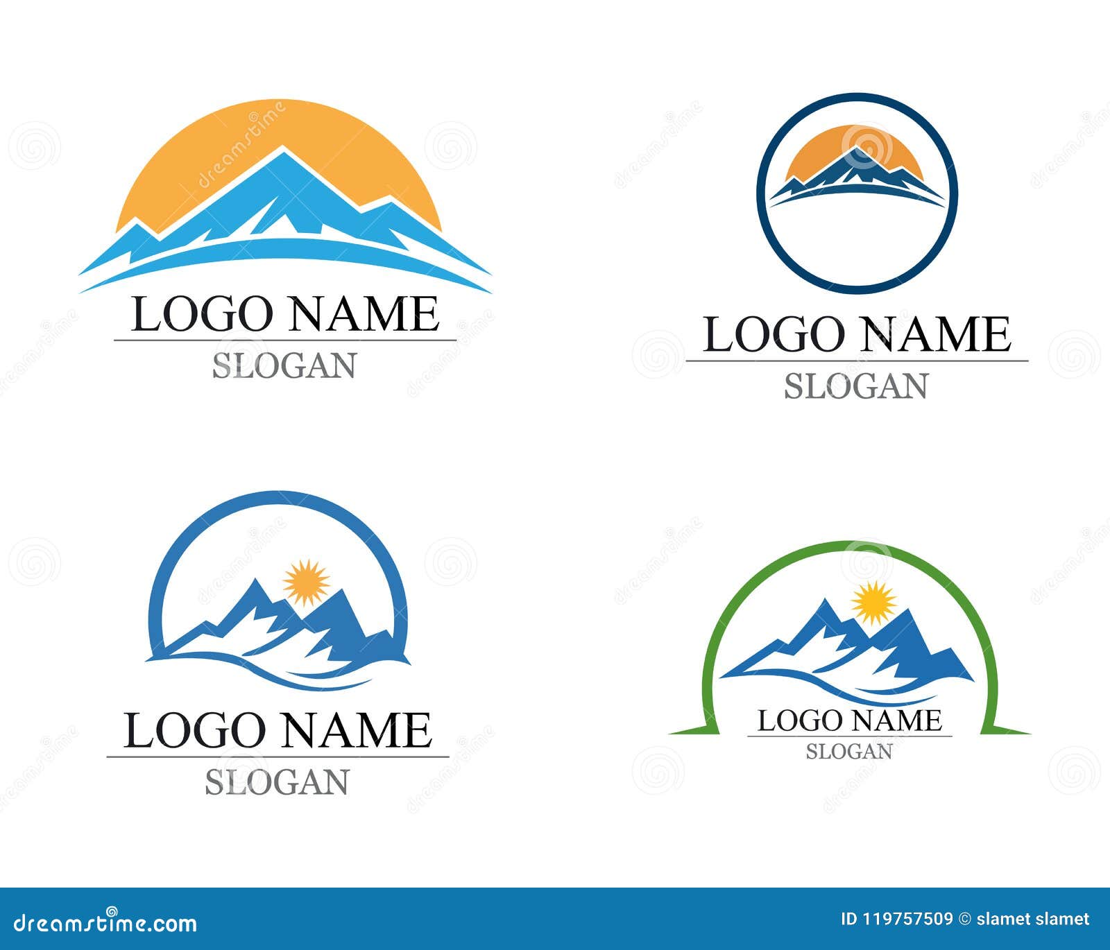 Berg Logo Business Template Vector Vektor Abbildung - Illustration von ...