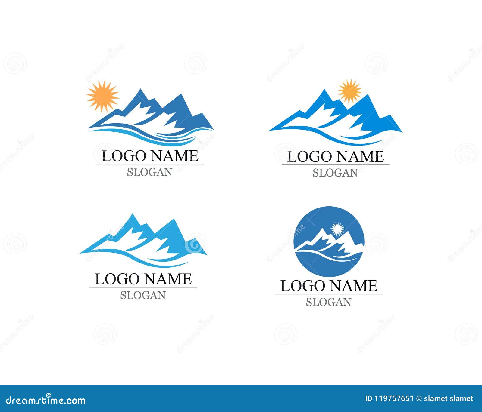 Berg Logo Business Template Vector Vektor Abbildung - Illustration von ...