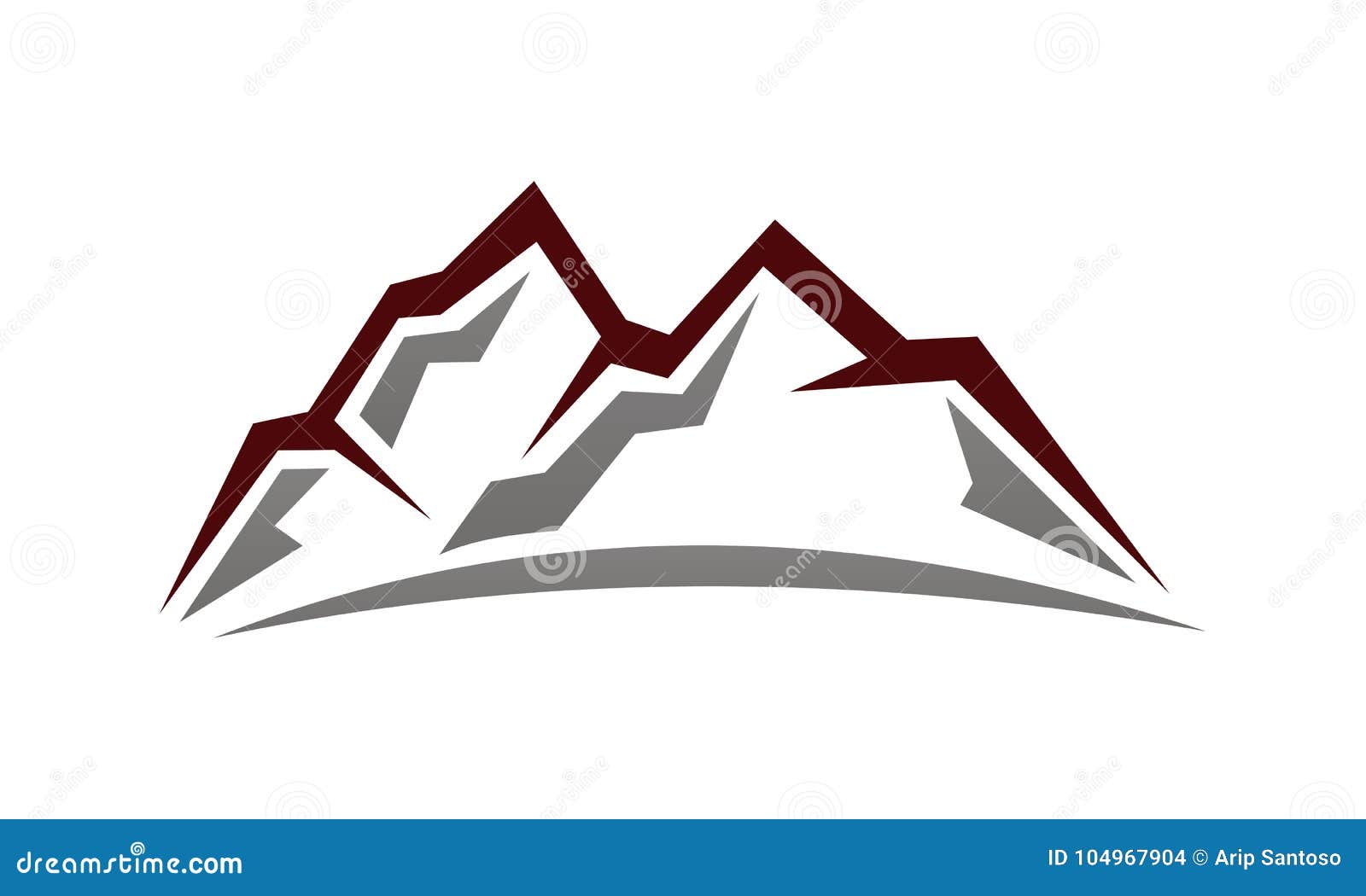 Berg Logo Design Template vektor illustrationer. Illustration av högsta ...