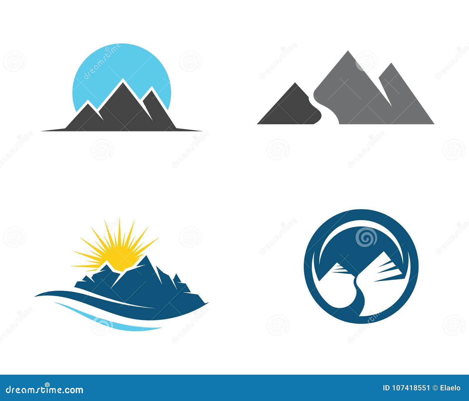 Berg Logo Template stock afbeelding. Image of nave, verzekering - 107418551