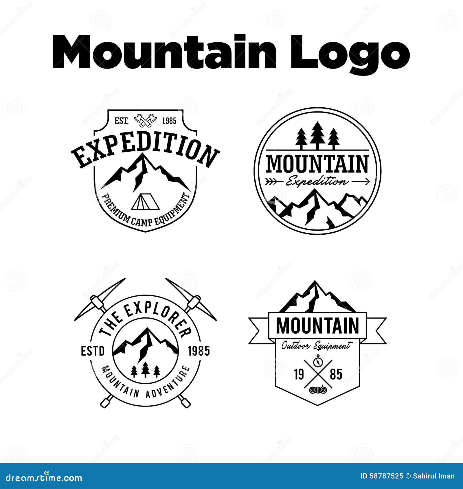 Berg Logo Template stock abbildung. Illustration von idee - 58787525