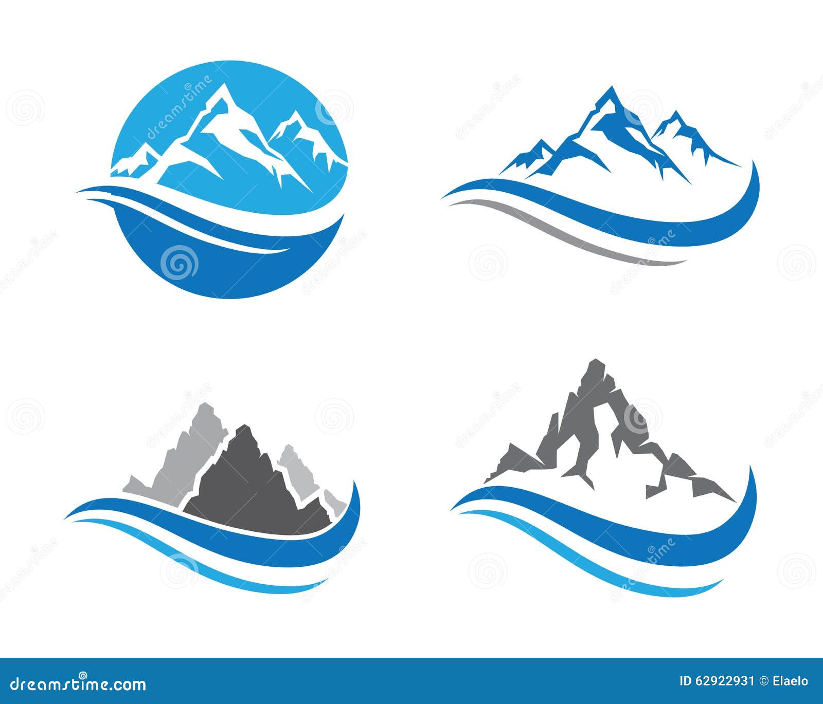 Berg Logo Template vector illustratie. Illustration of element - 62922931