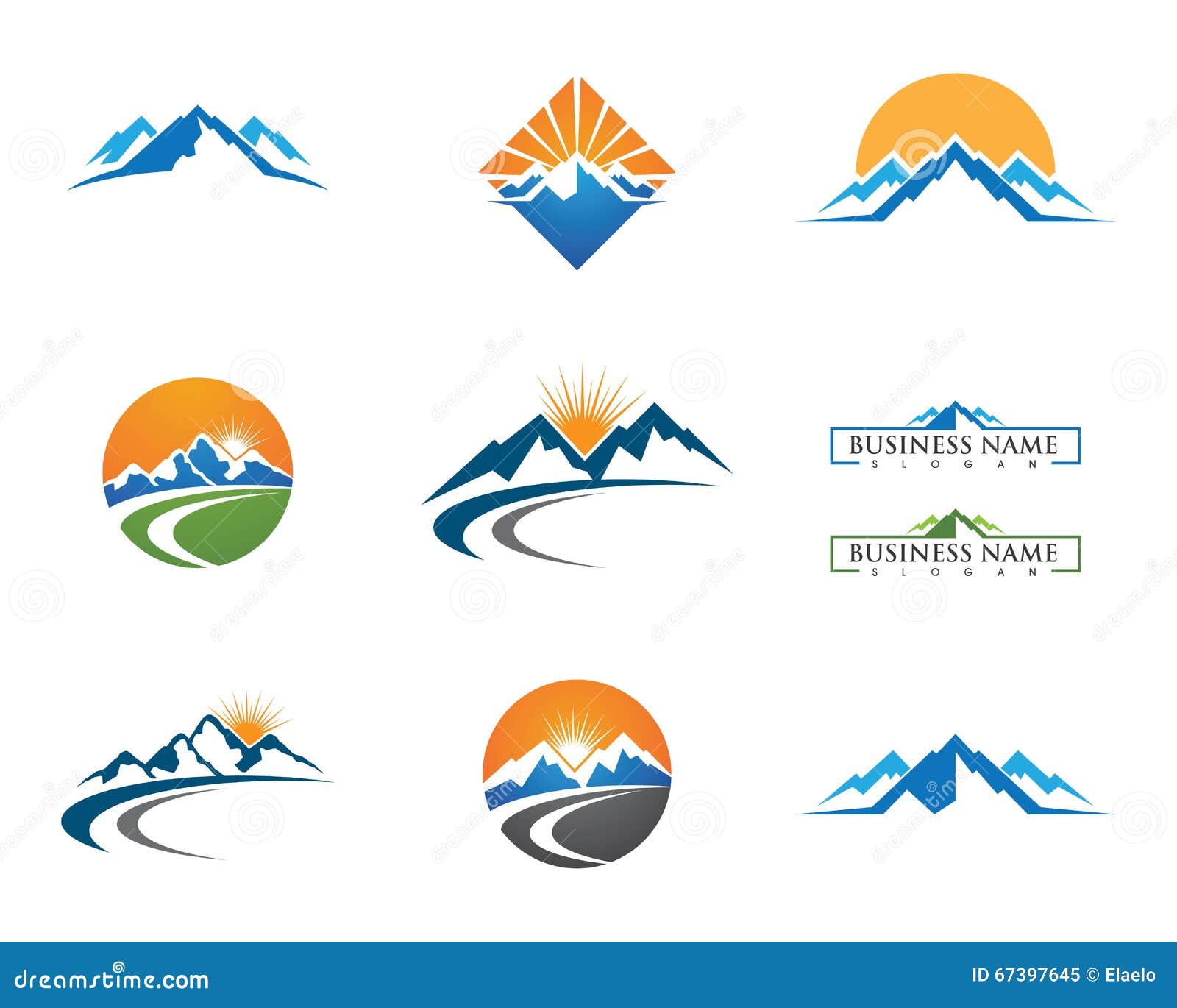 Berg Logo Template vektor illustrationer. Illustration av maximum ...