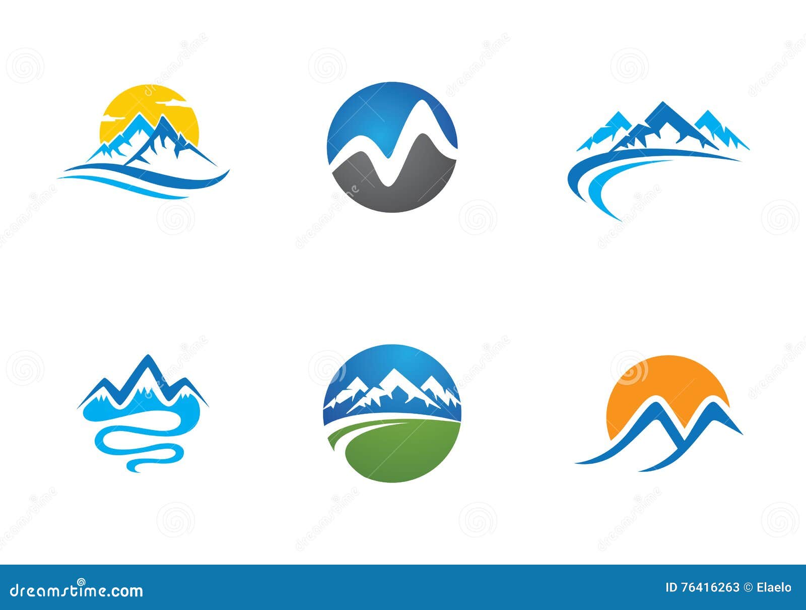 Berg Logo Template vektor abbildung. Illustration von auslegung - 76416263