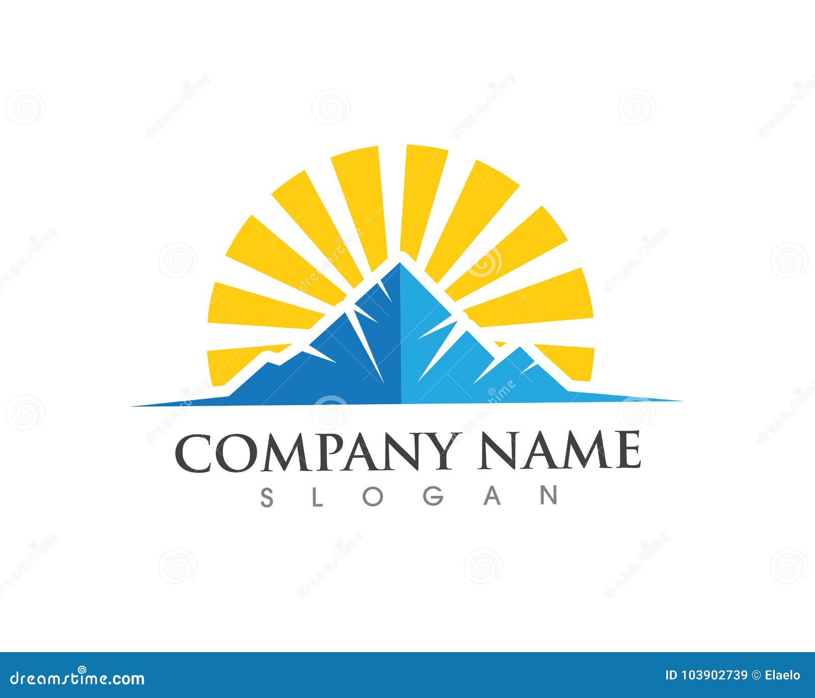 Berg Logo Template Vector vektor illustrationer. Illustration av ...