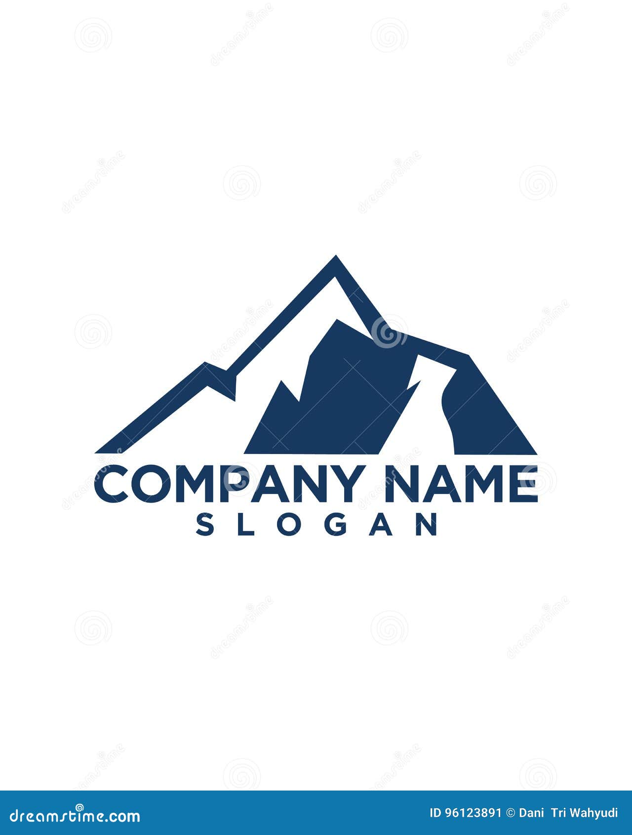 Berg Logo Template Vector stock illustrationer. Illustration av ...