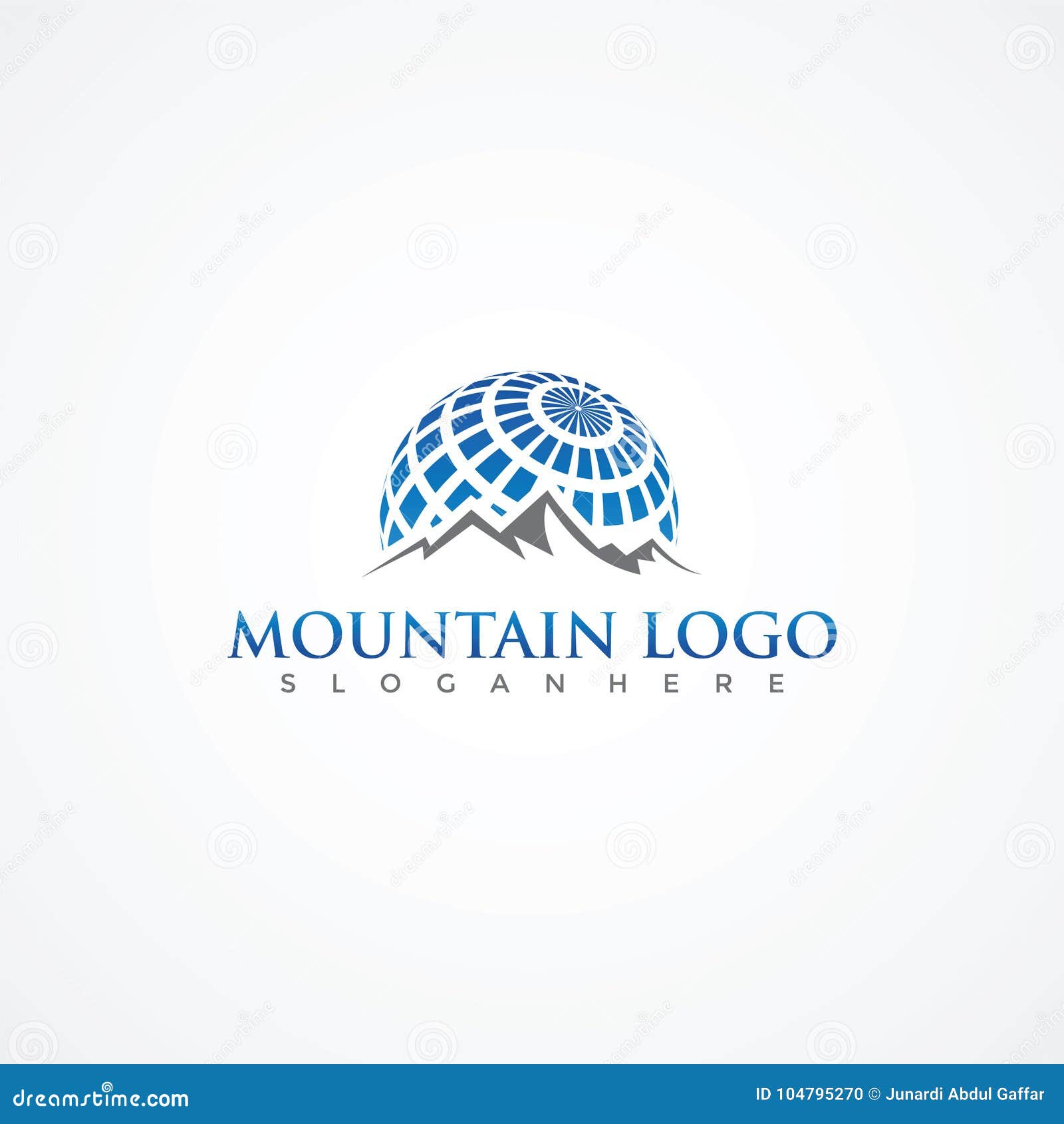 Berg Logo Template Vektorillustrator ENV 10 Vektor Abbildung ...
